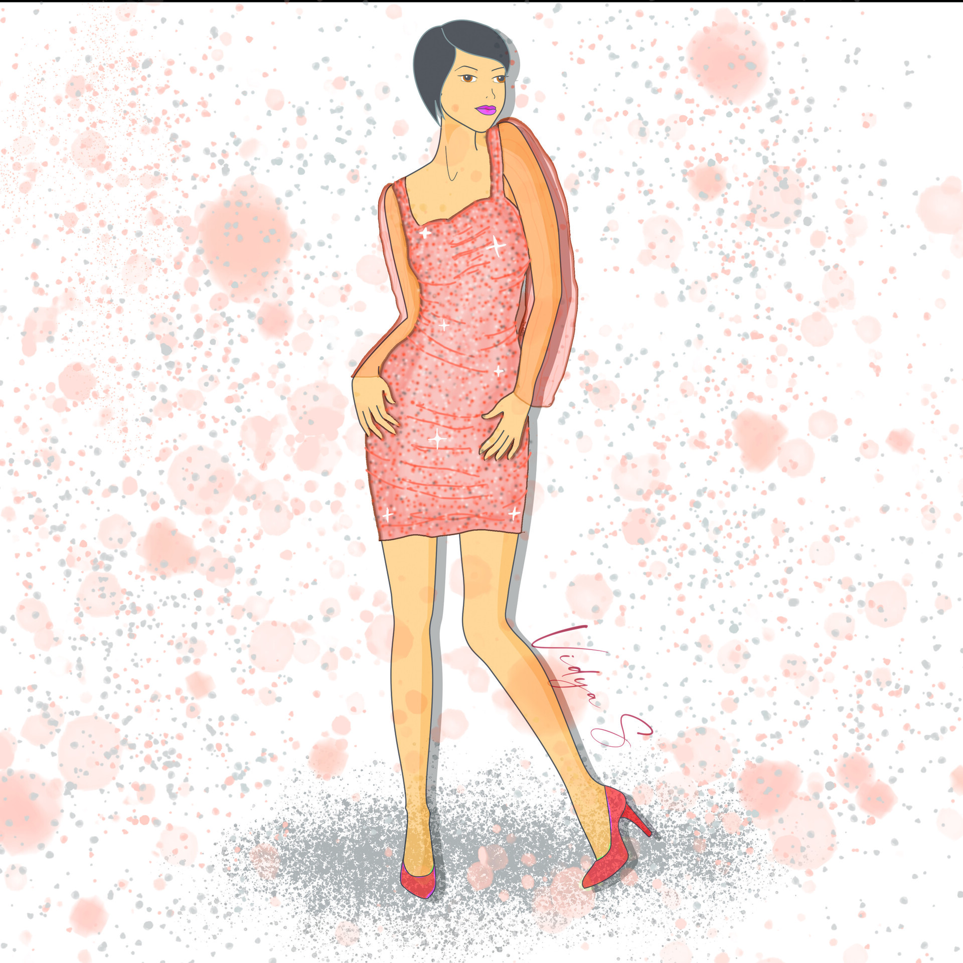 ArtStation - Sequin Bodycon Dress - Digital