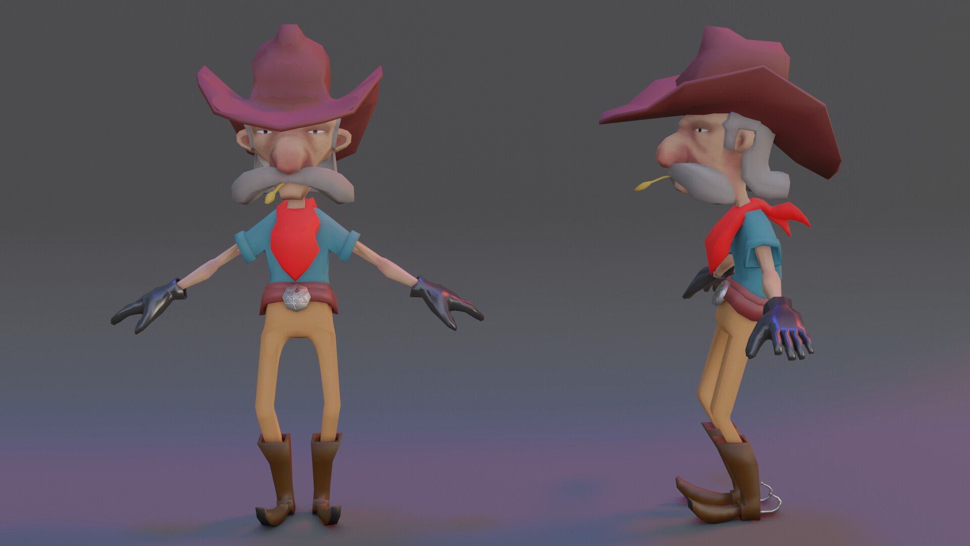 ArtStation - Low Poly Cowboy