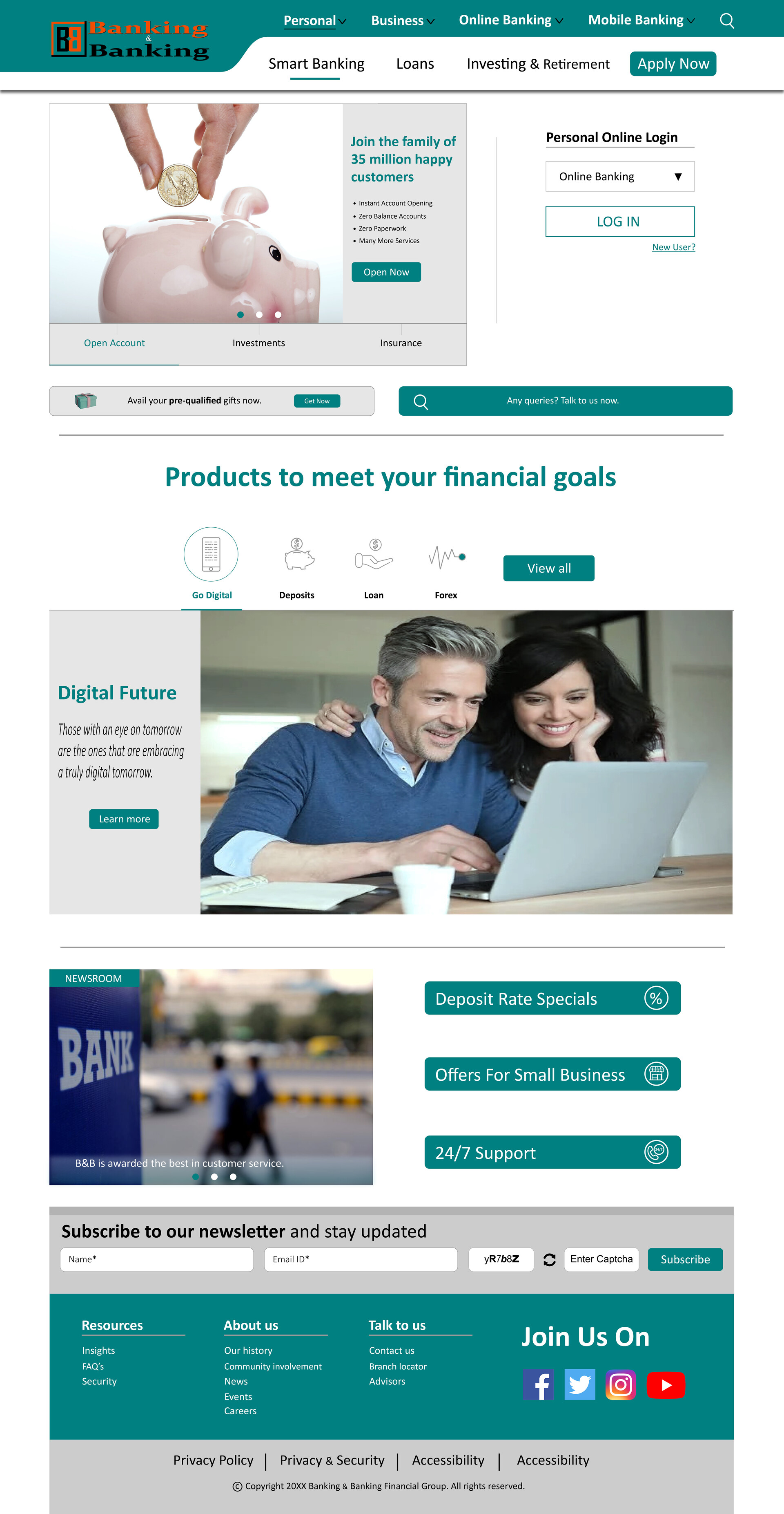 ArtStation - Banking Website Home Page