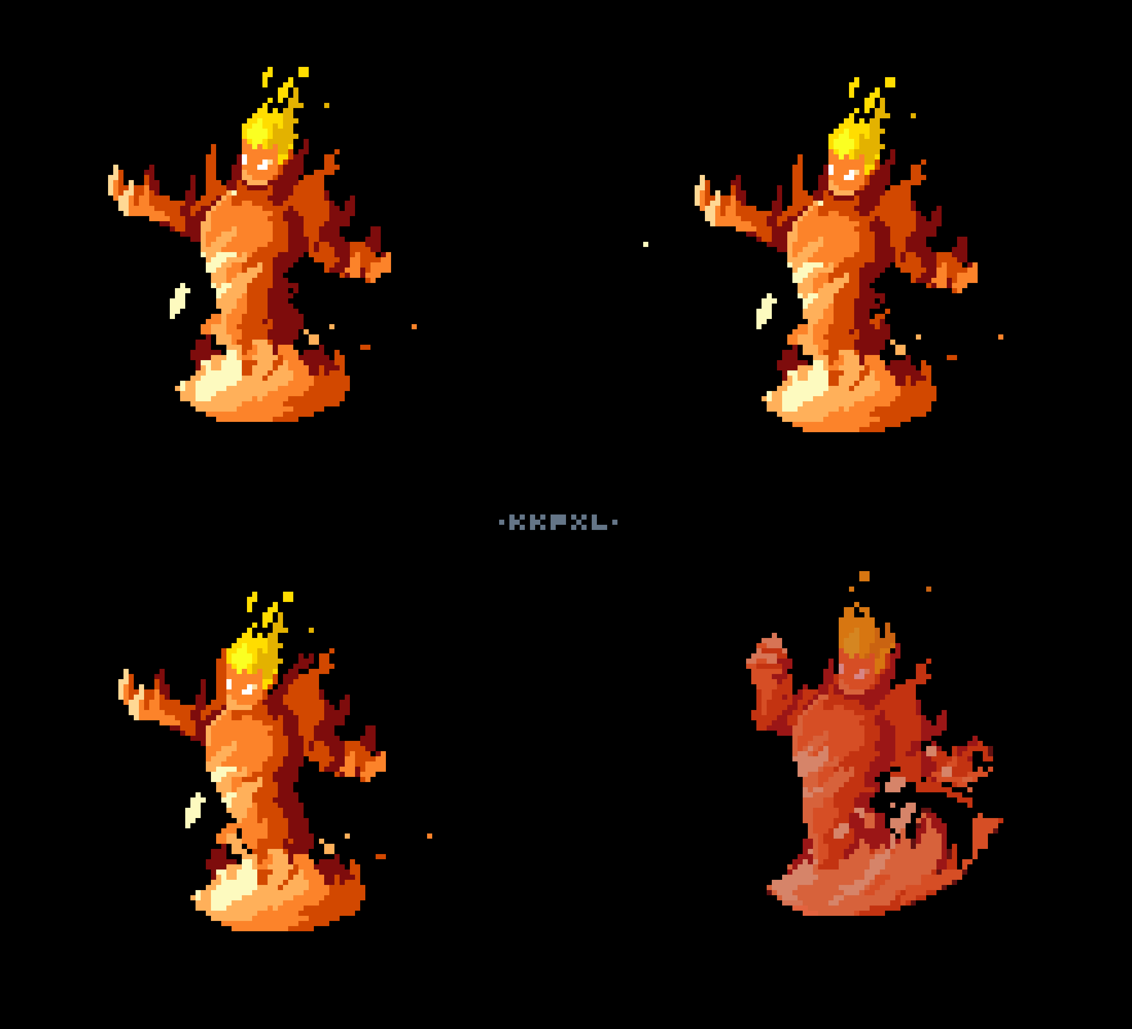 fire elemental pixel art