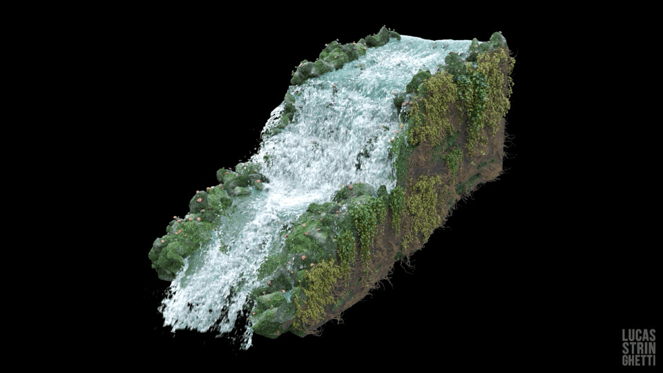 ArtStation - WATERFALL DIORAMA