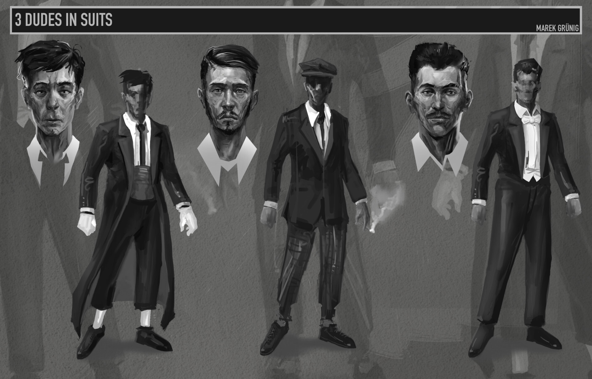ArtStation - 3 dudes in suits