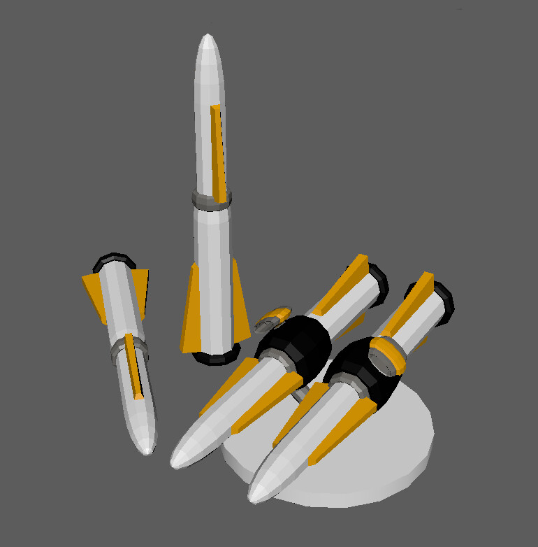 ArtStation - low-poly rocket asset