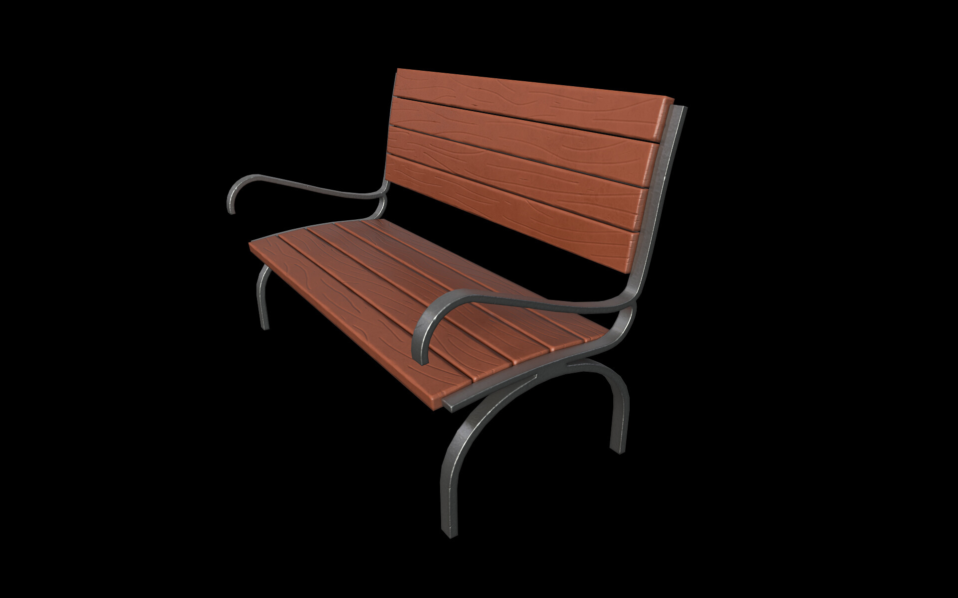 ArtStation - Stylized Park bench