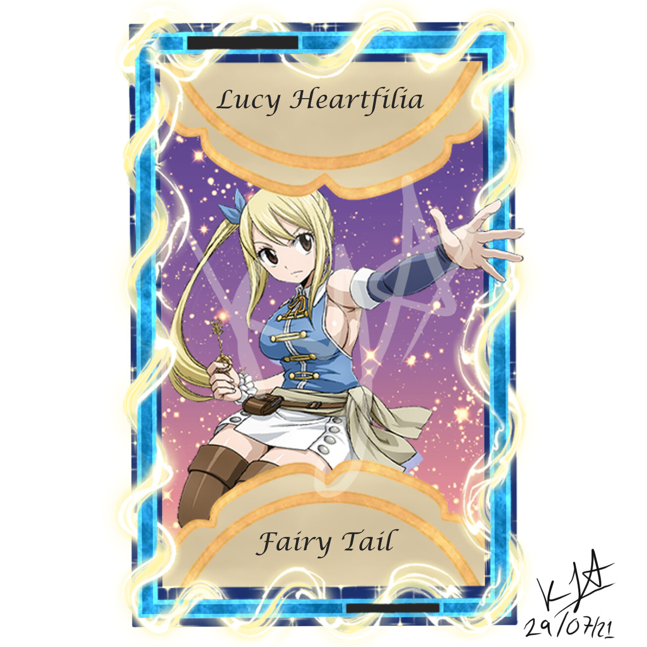 ArtStation - Lucy Heartfilia trading card
