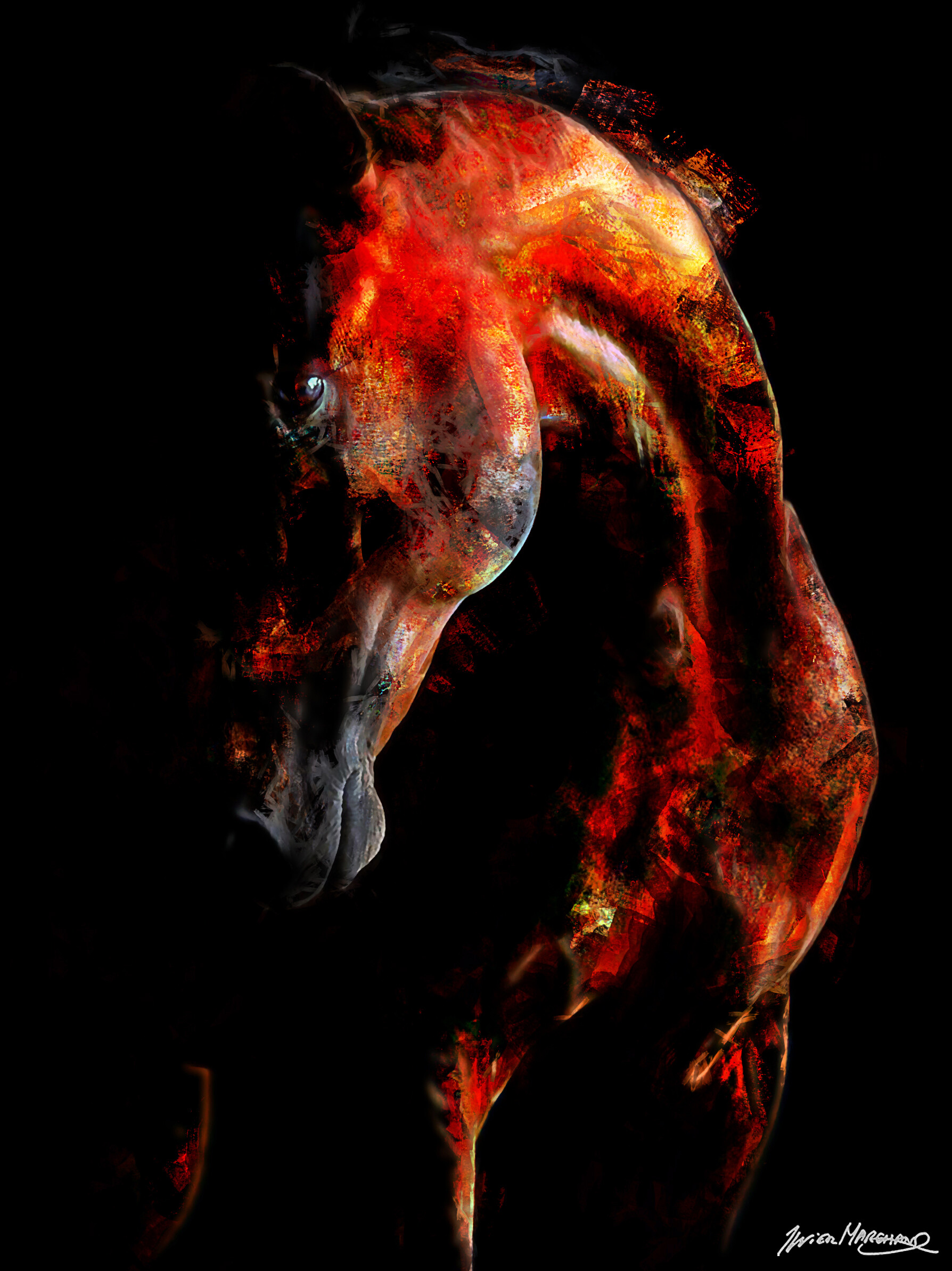 ArtStation - Cheval rouge