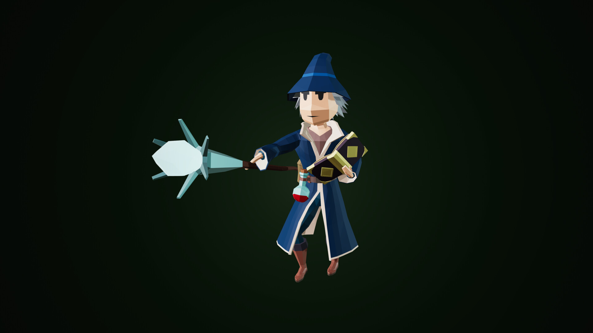 ArtStation - Low Poly Fantasy Wizard