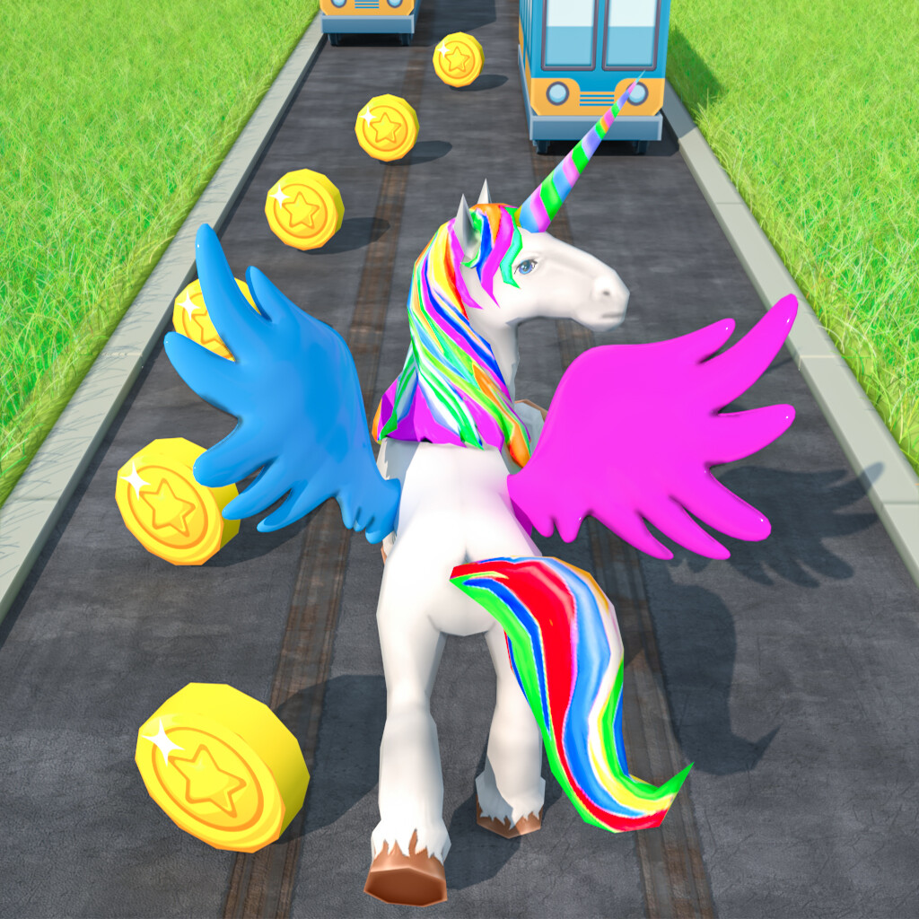 ArtStation - Unicorn Runner 2021: Running Game. Magic Adventure
