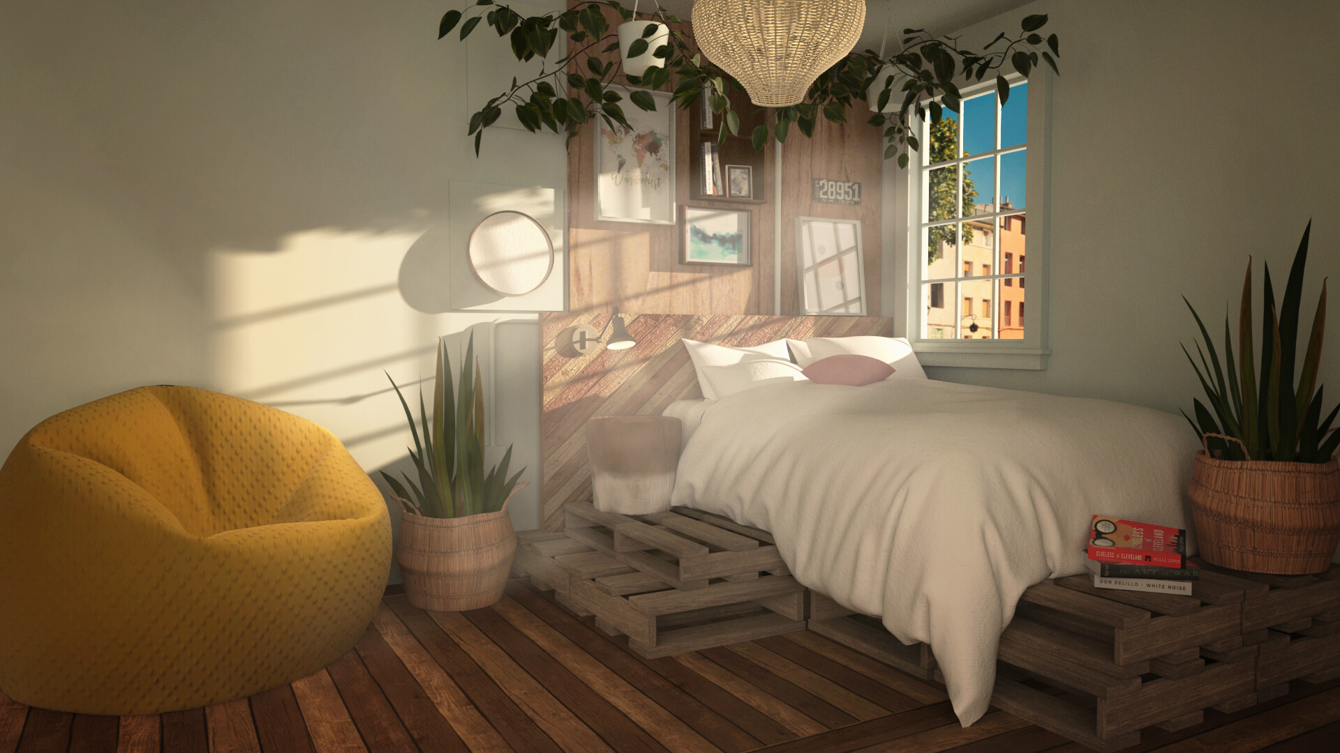 ArtStation - A bedroom scene