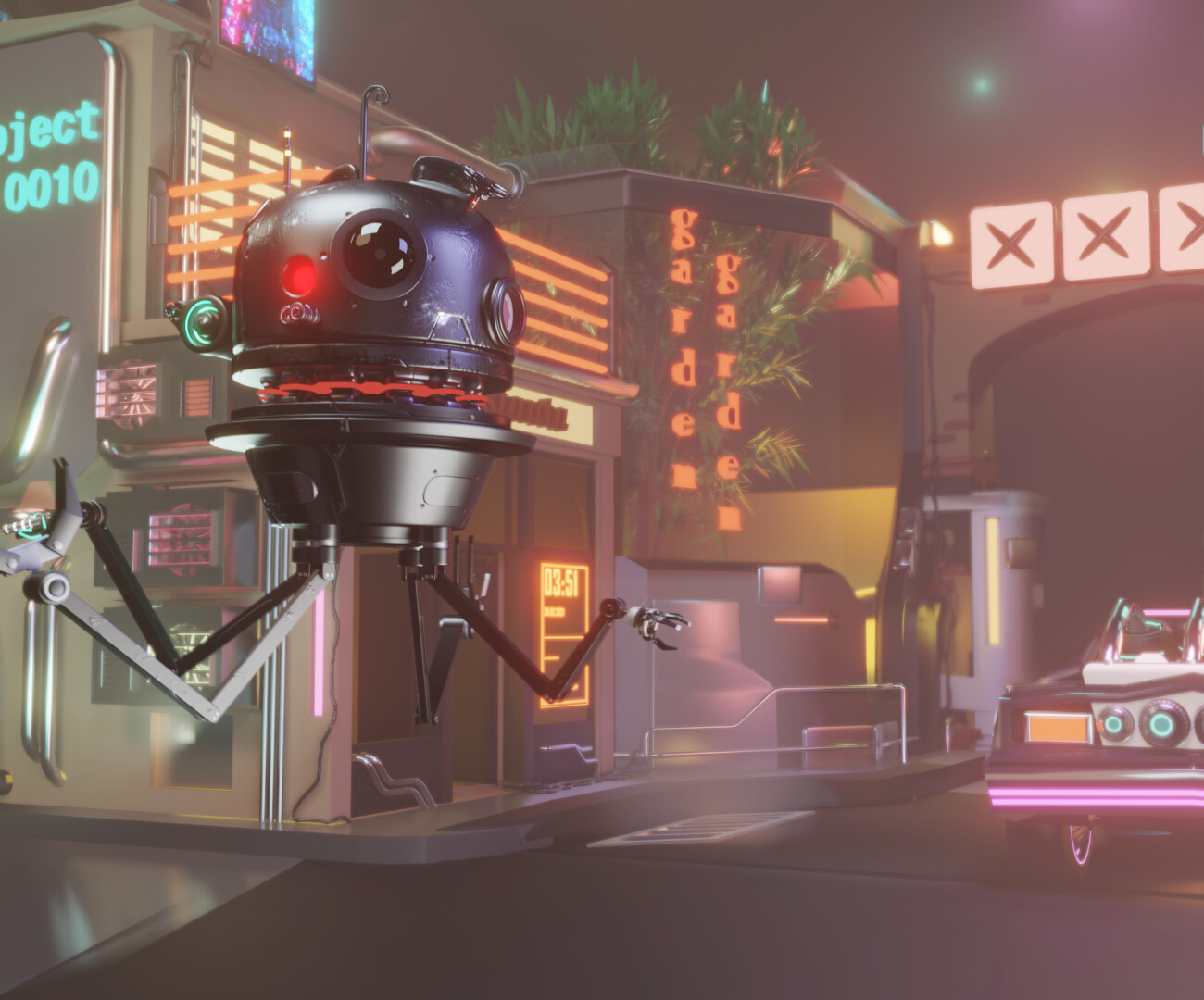 ArtStation - WORK NUMBER #0011 [PART 3, анимация дрона] SKI FI