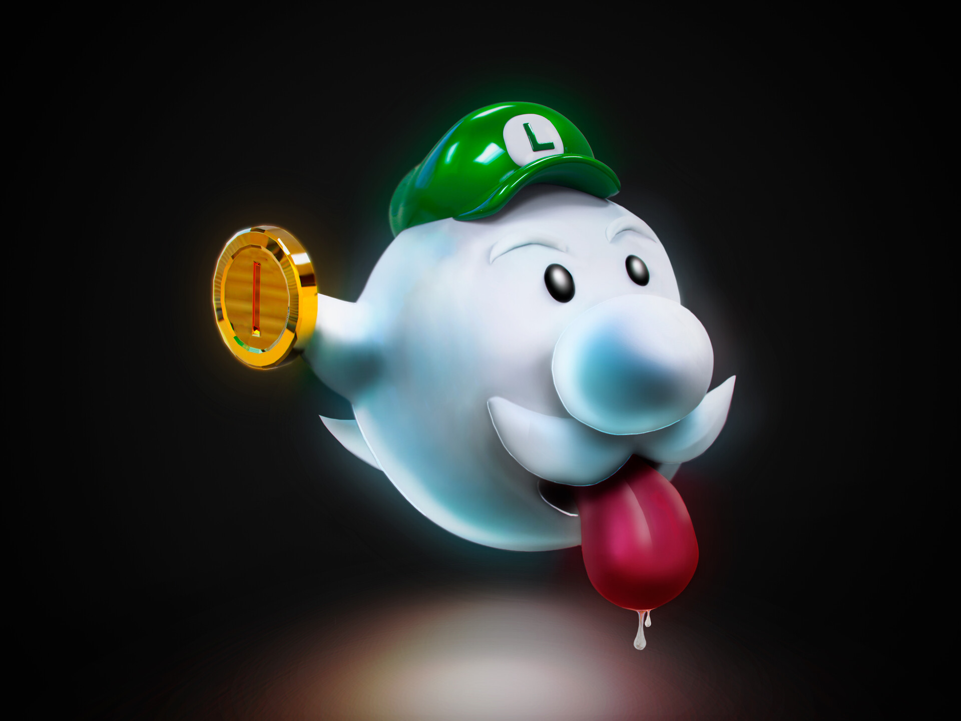 ArtStation - I bet you have never seen a luigi Boo?