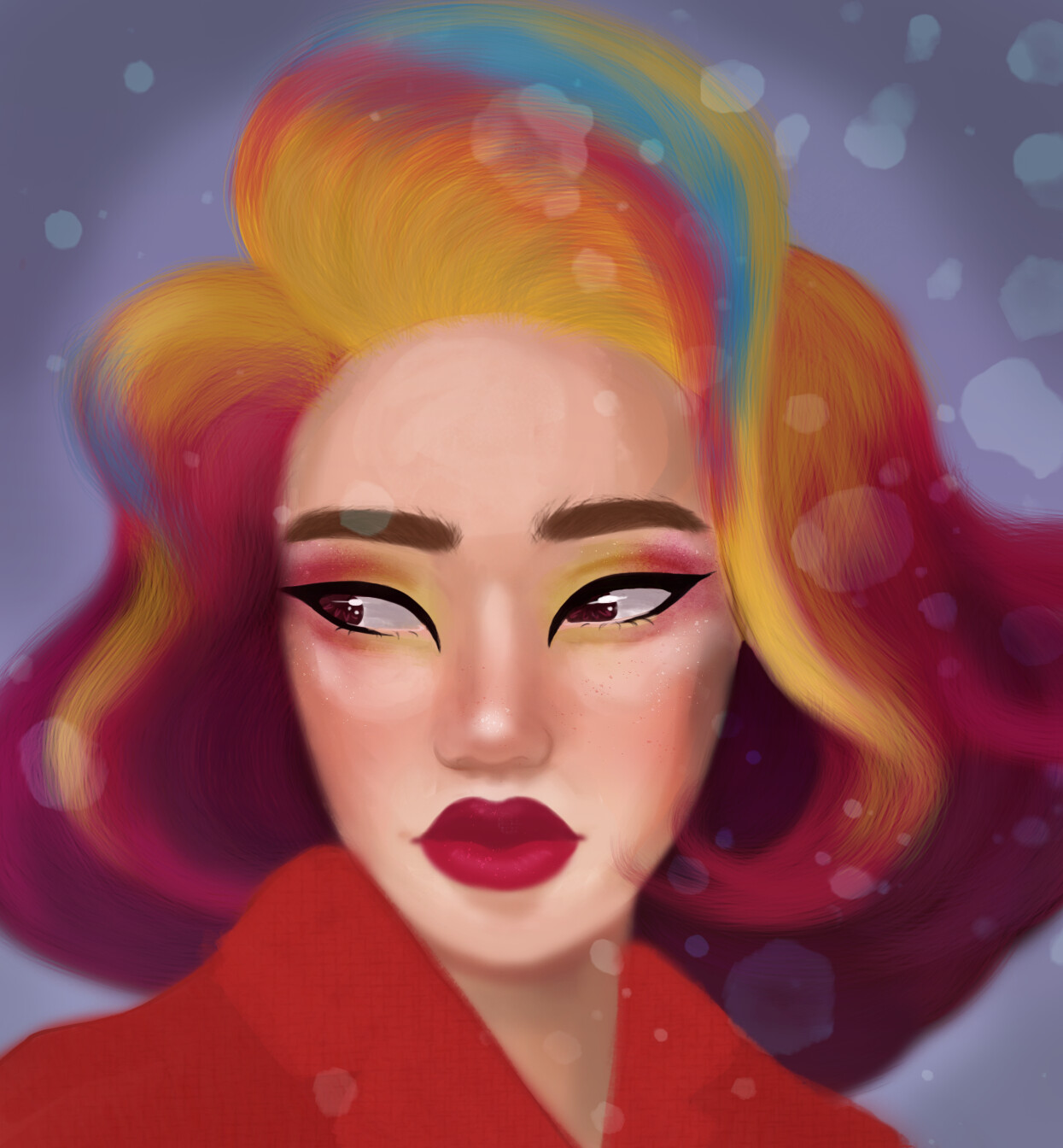 ArtStation - Rainbow portrait