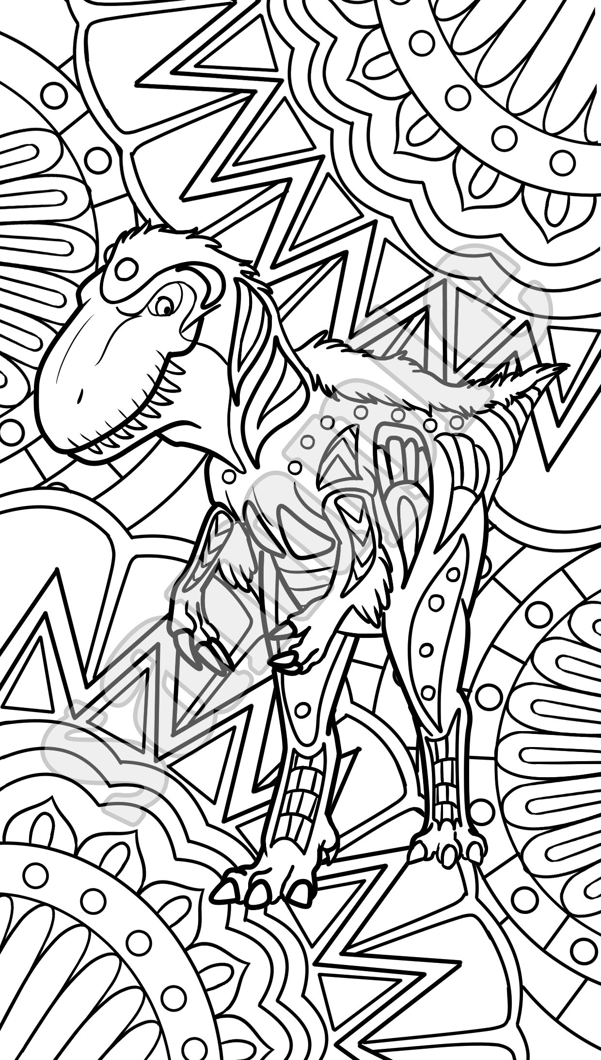 dinokids manga coloring pages