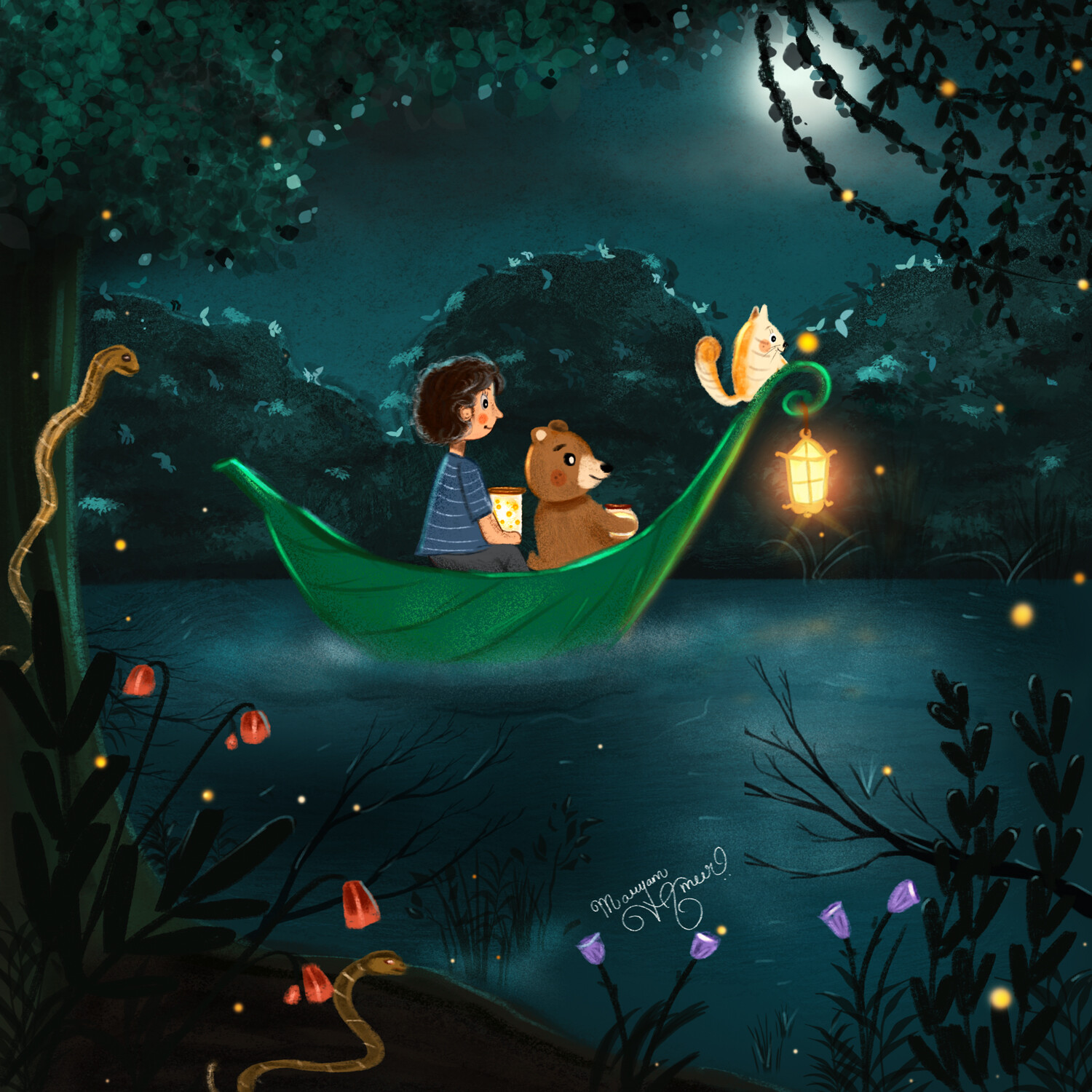 catching fireflies wallpaper