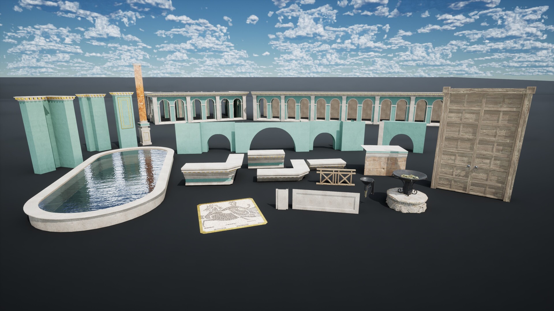 Nathan Nodley - Environment Artist - Roman Courtyard - UE5 with Lumen