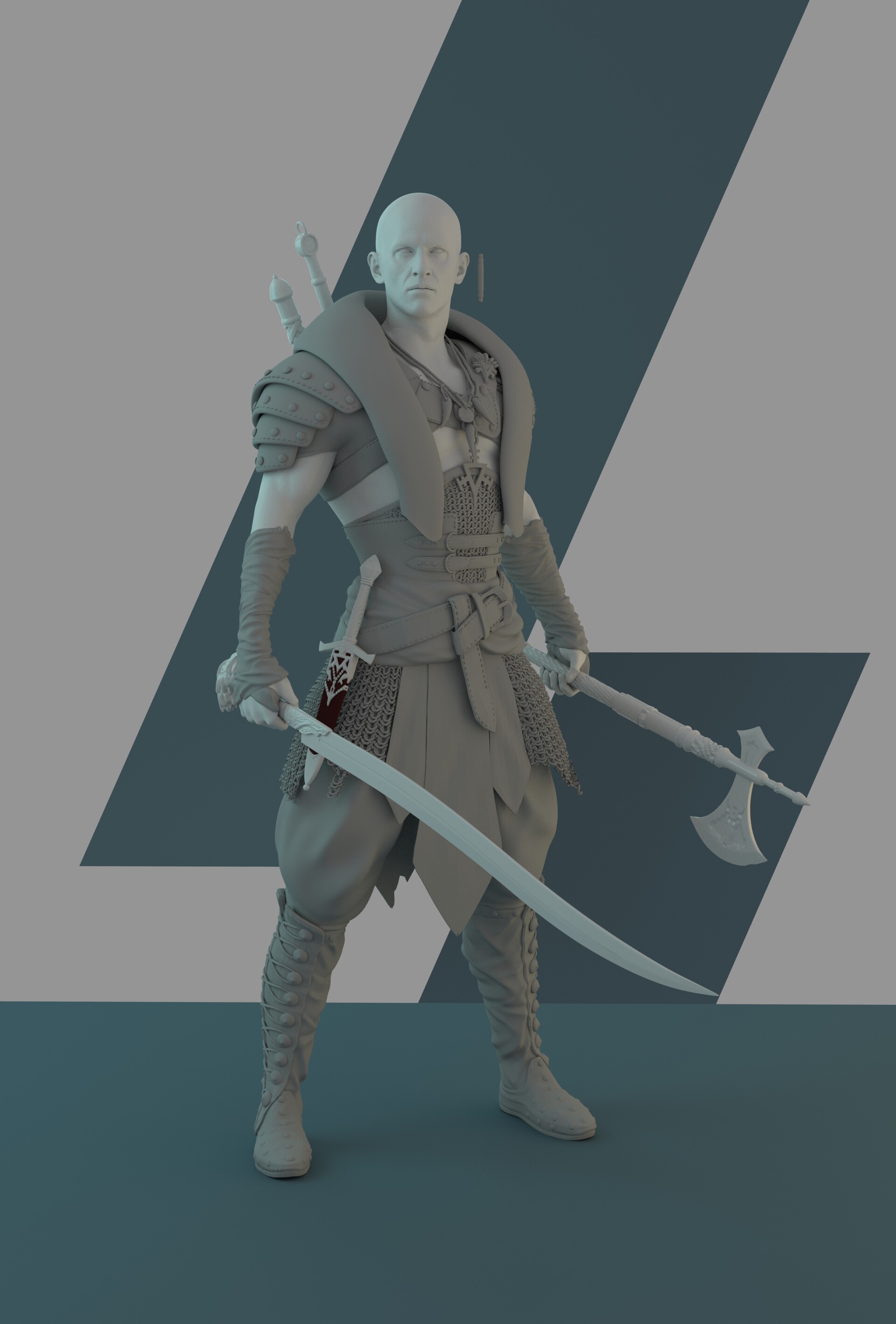 ArtStation - Warrior Character{Without Texture}