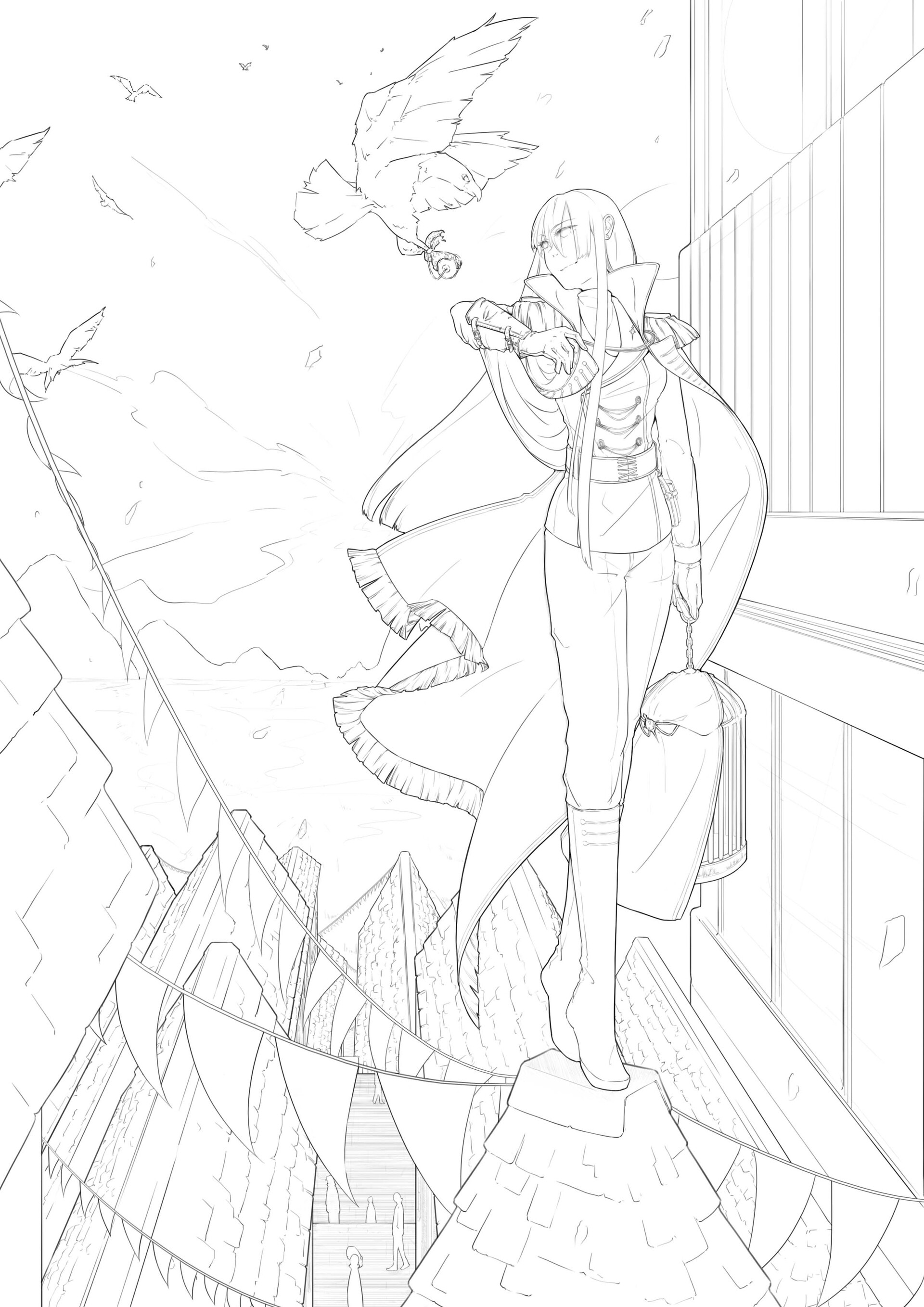 ArtStation - Original Character Line Art 07