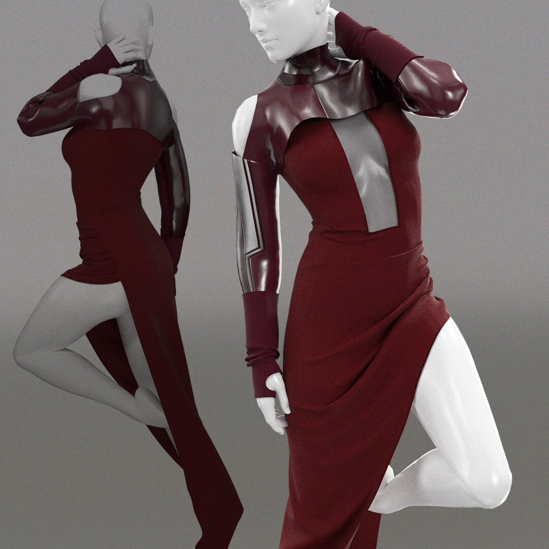ArtStation - Female outfit | RED