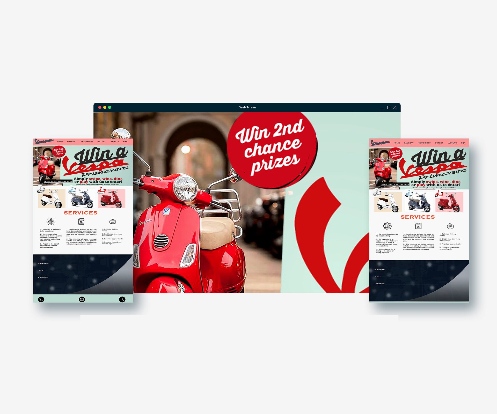 ArtStation - new Vespa bike web