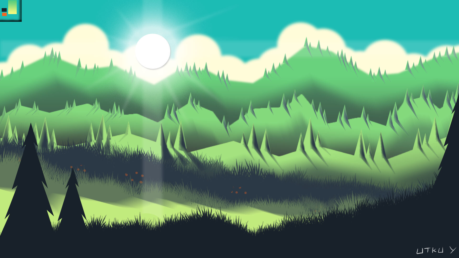 ArtStation - Simple 2D Environment - Game Art