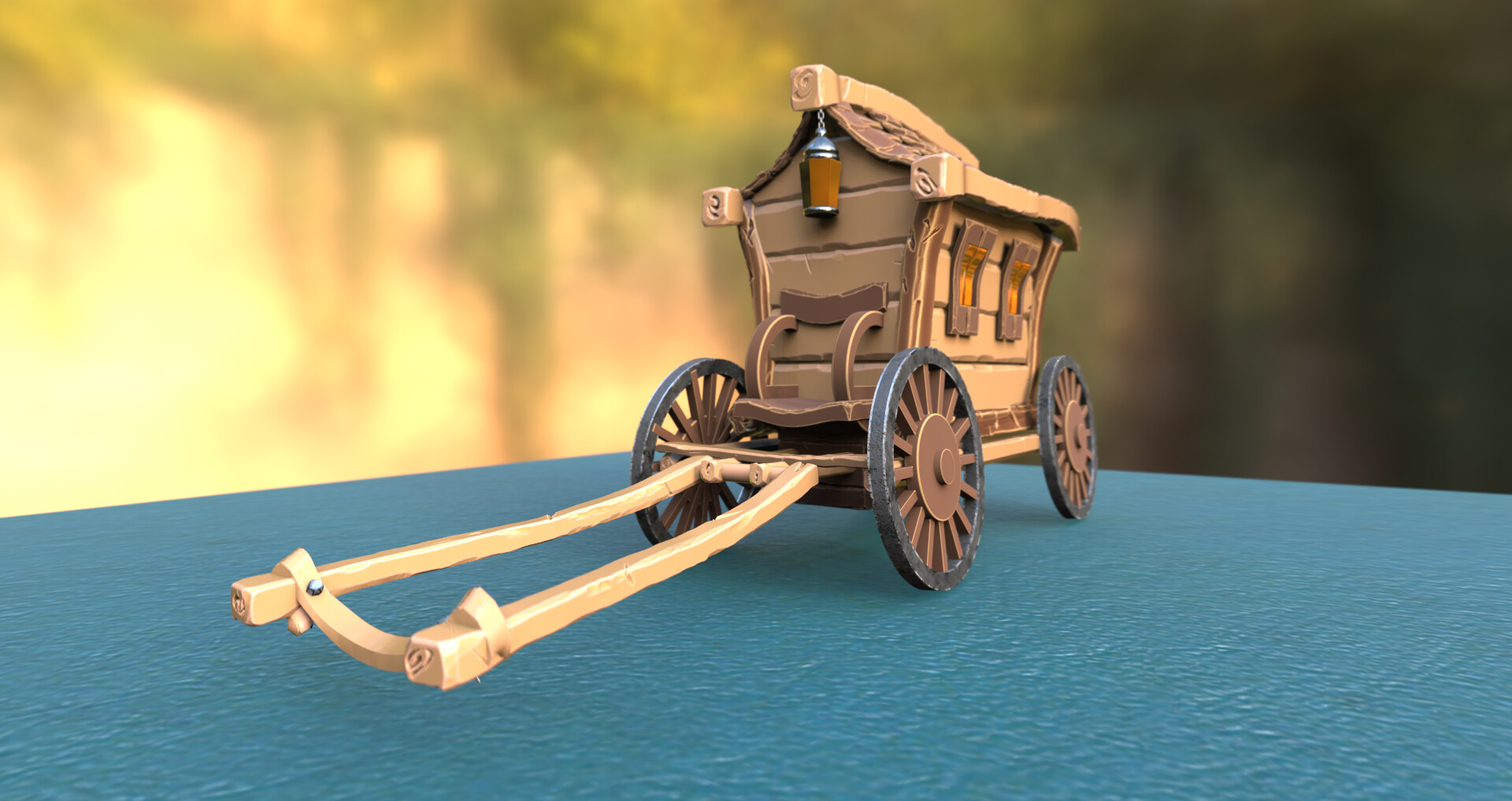 ArtStation - Stylized Cart in 3d Coat