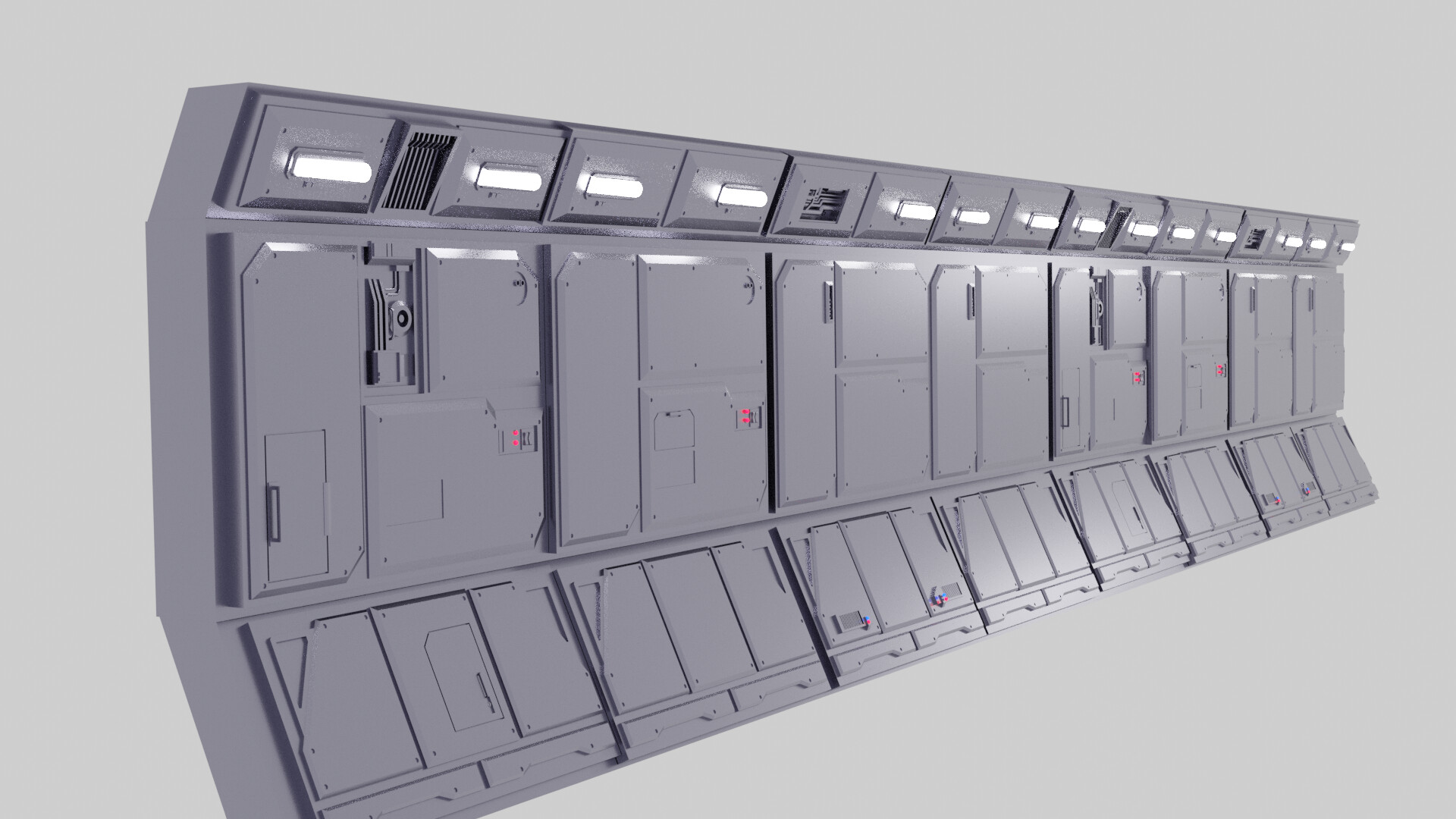 Sci-Fi 3D Models - Buildings, Spaceship, Wall Panels - Sci-Fi Wall Panels