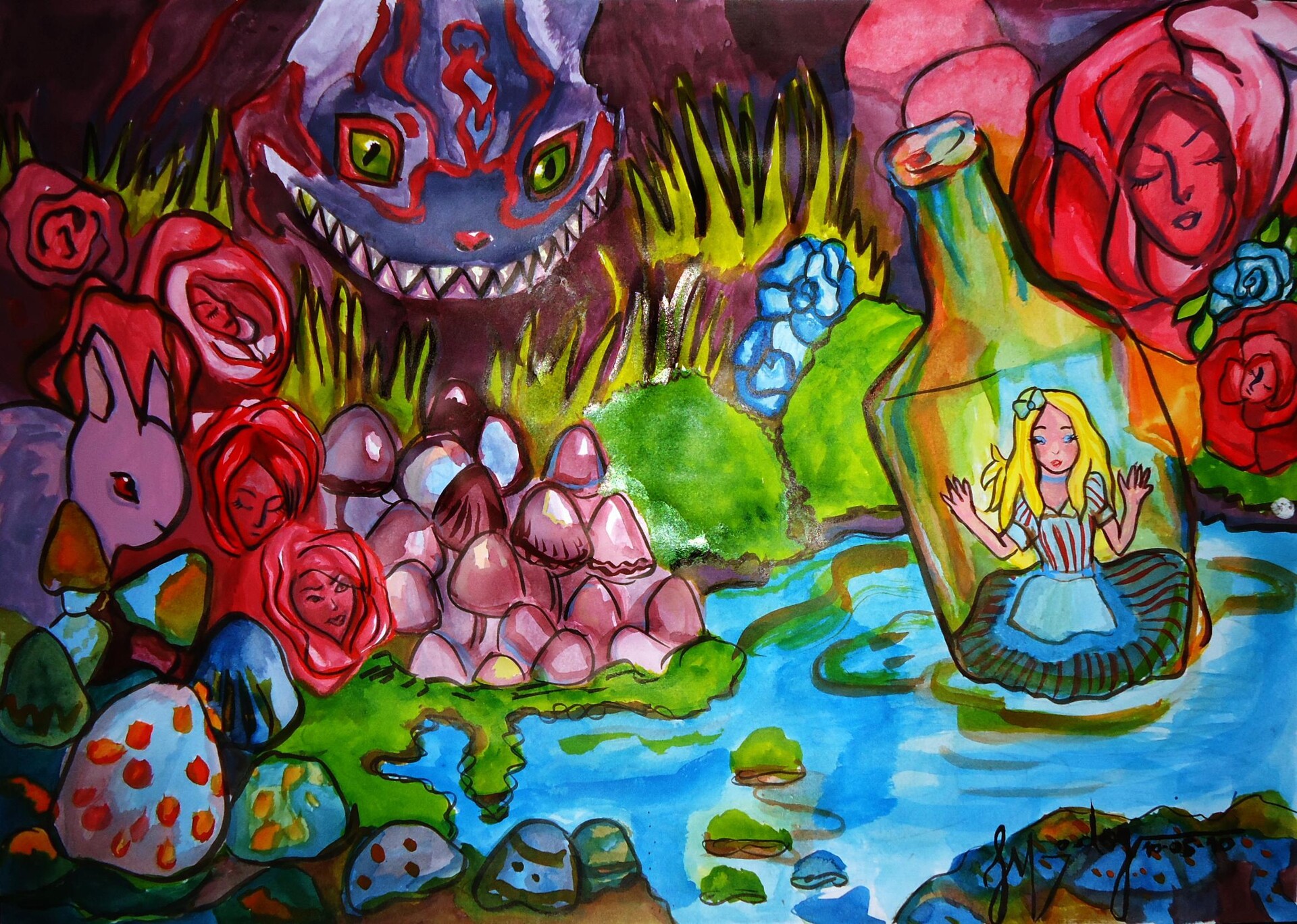 ArtStation - Alice in the Bottle