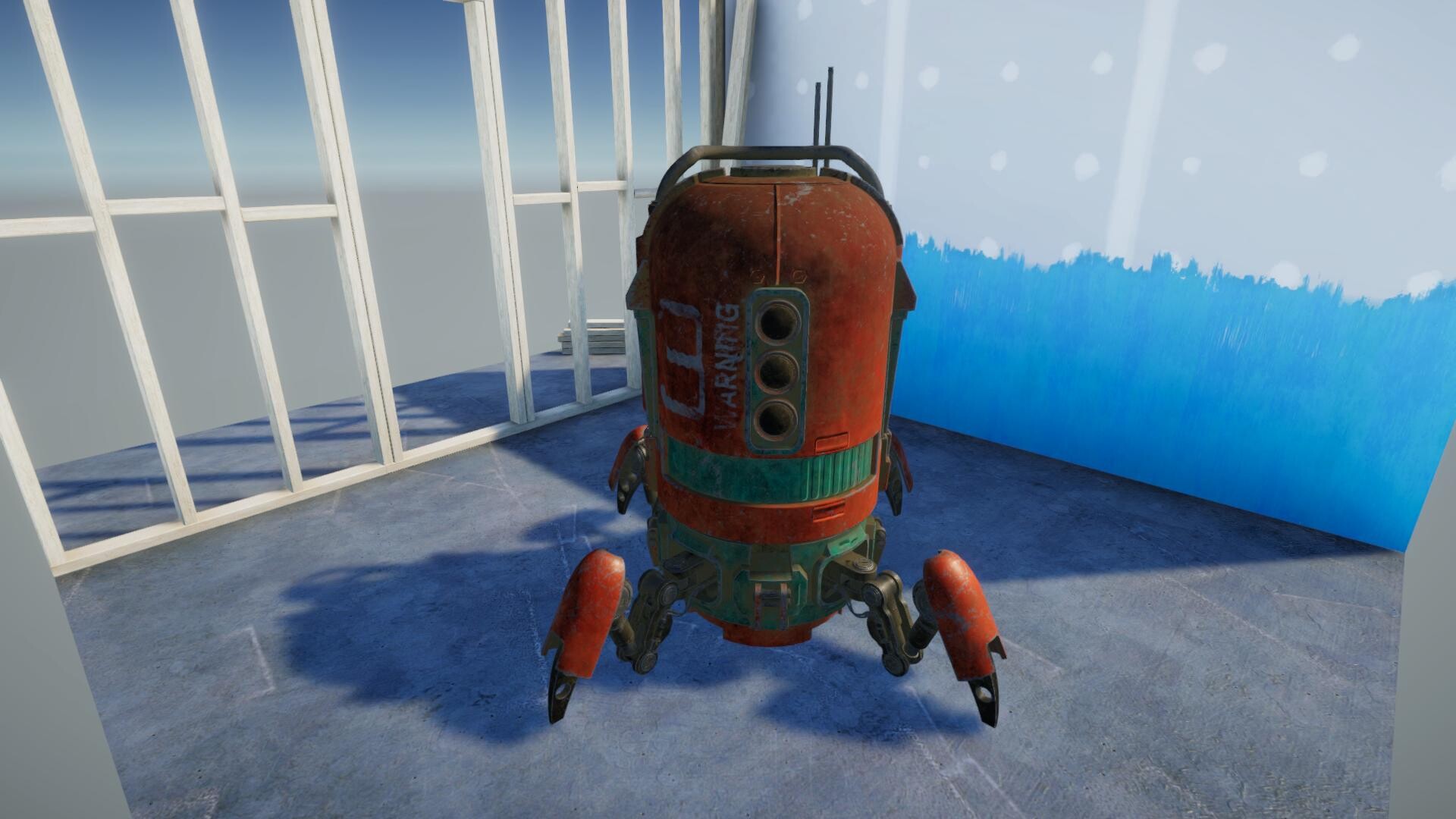 ArtStation - Substance Painter & Unity - Dirt Warning Robot