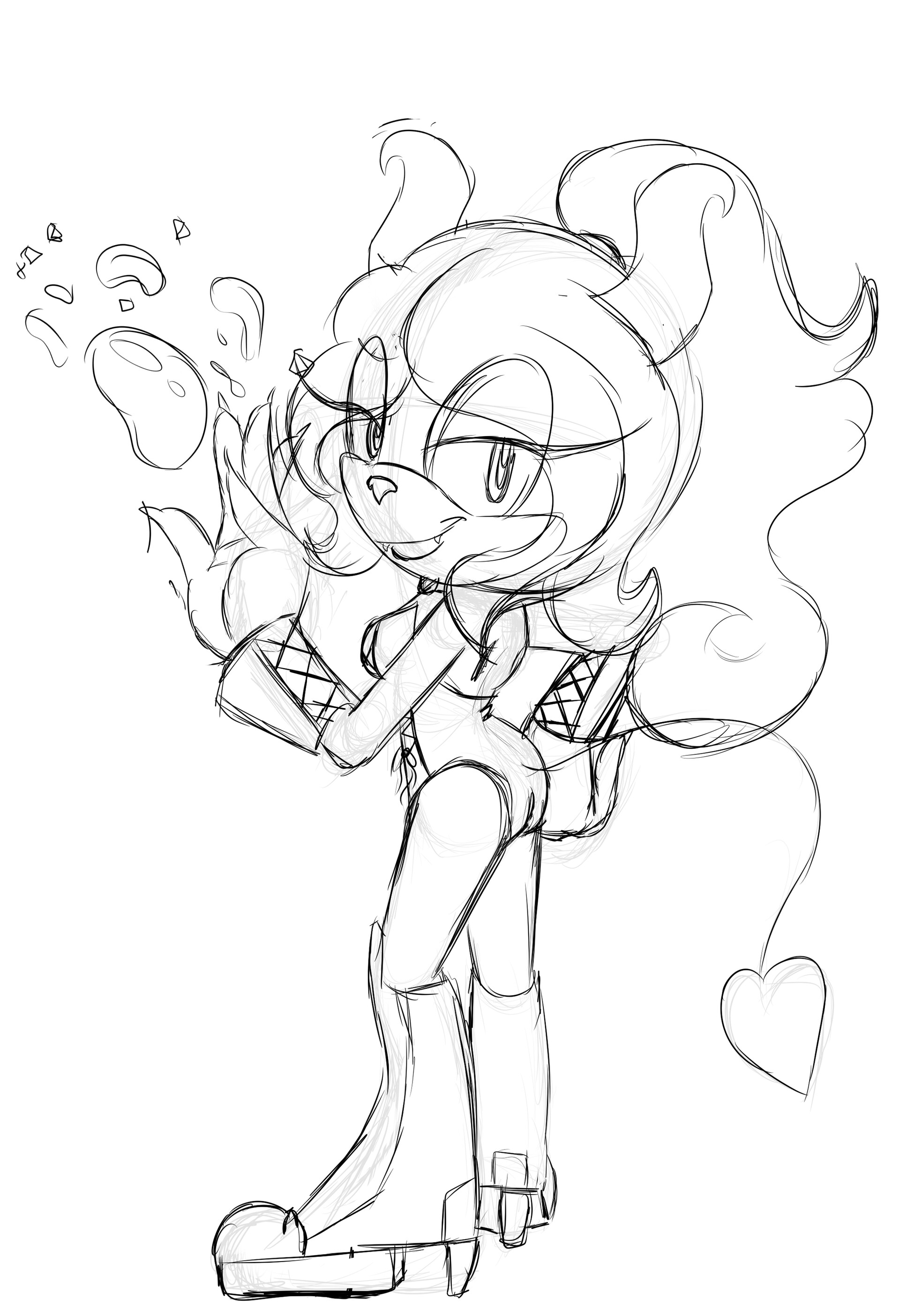 sonic girl characters coloring pages