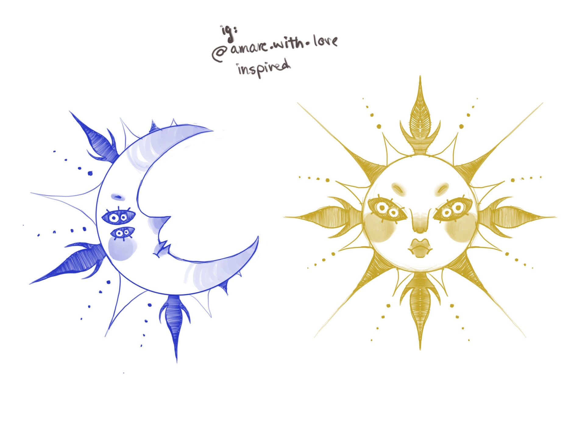 ArtStation - moon n sun 1