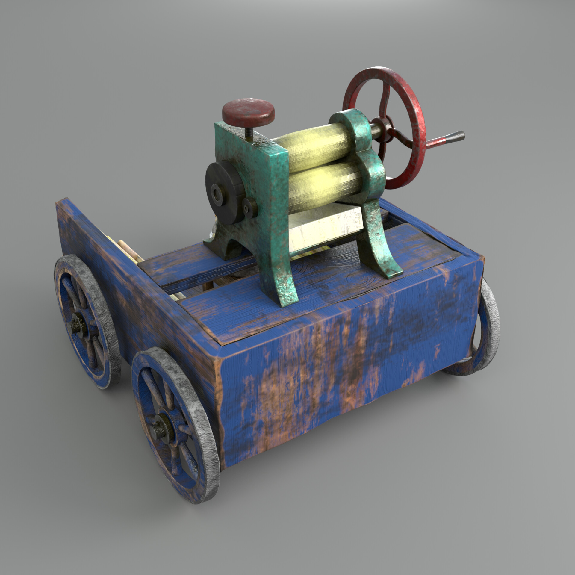 ArtStation - Sugarcare Wheeler - Texturing Art