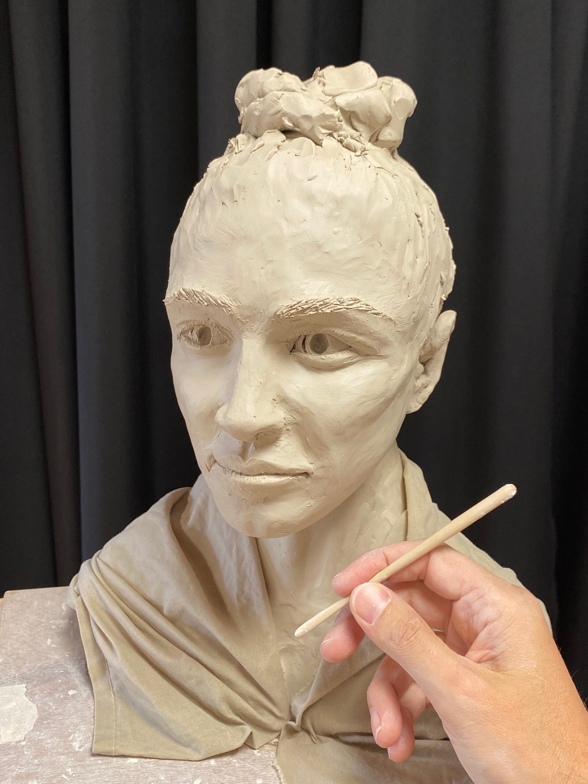 ArtStation - Portrait sculpt (1:1 scale / clay / live model)