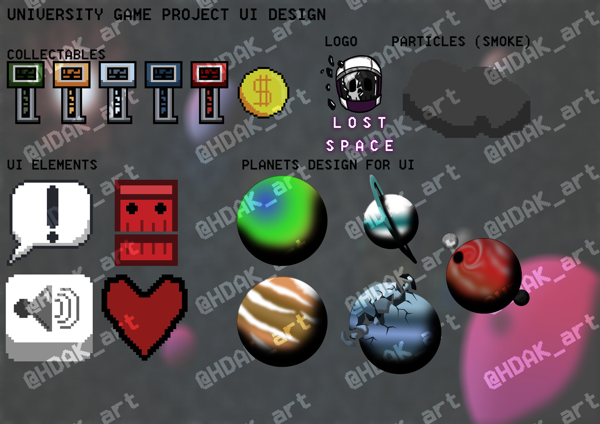 ArtStation - UI design for university project