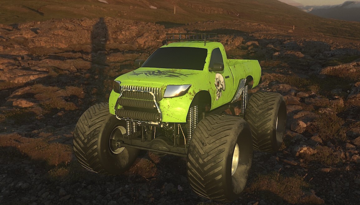 ArtStation - MONSTER_TRUCK_3D