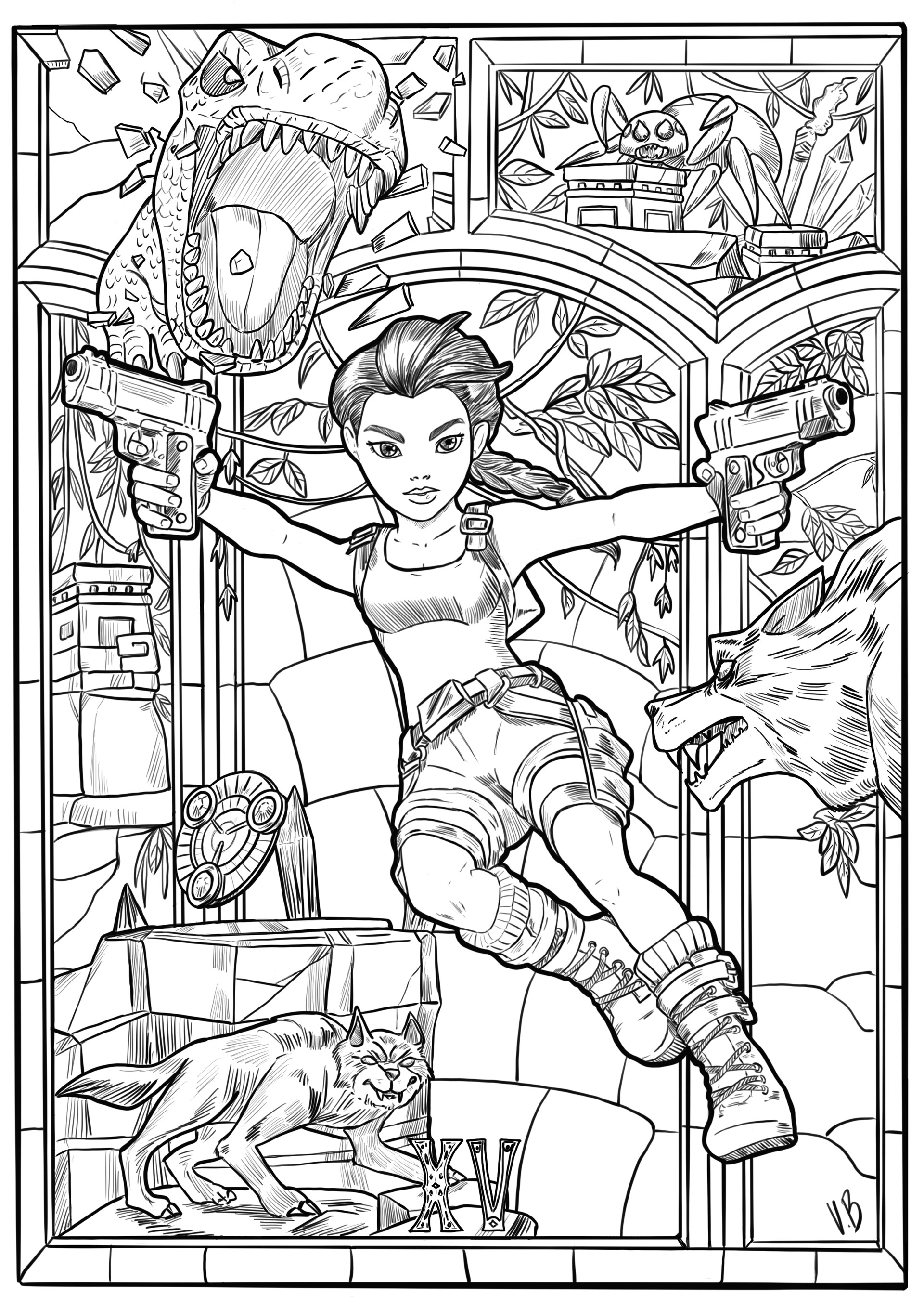 raider coloring pages