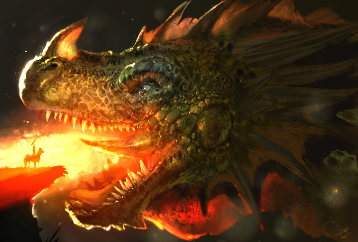 ArtStation - Dragon Painting Collection (Creature Concept Paintings ...