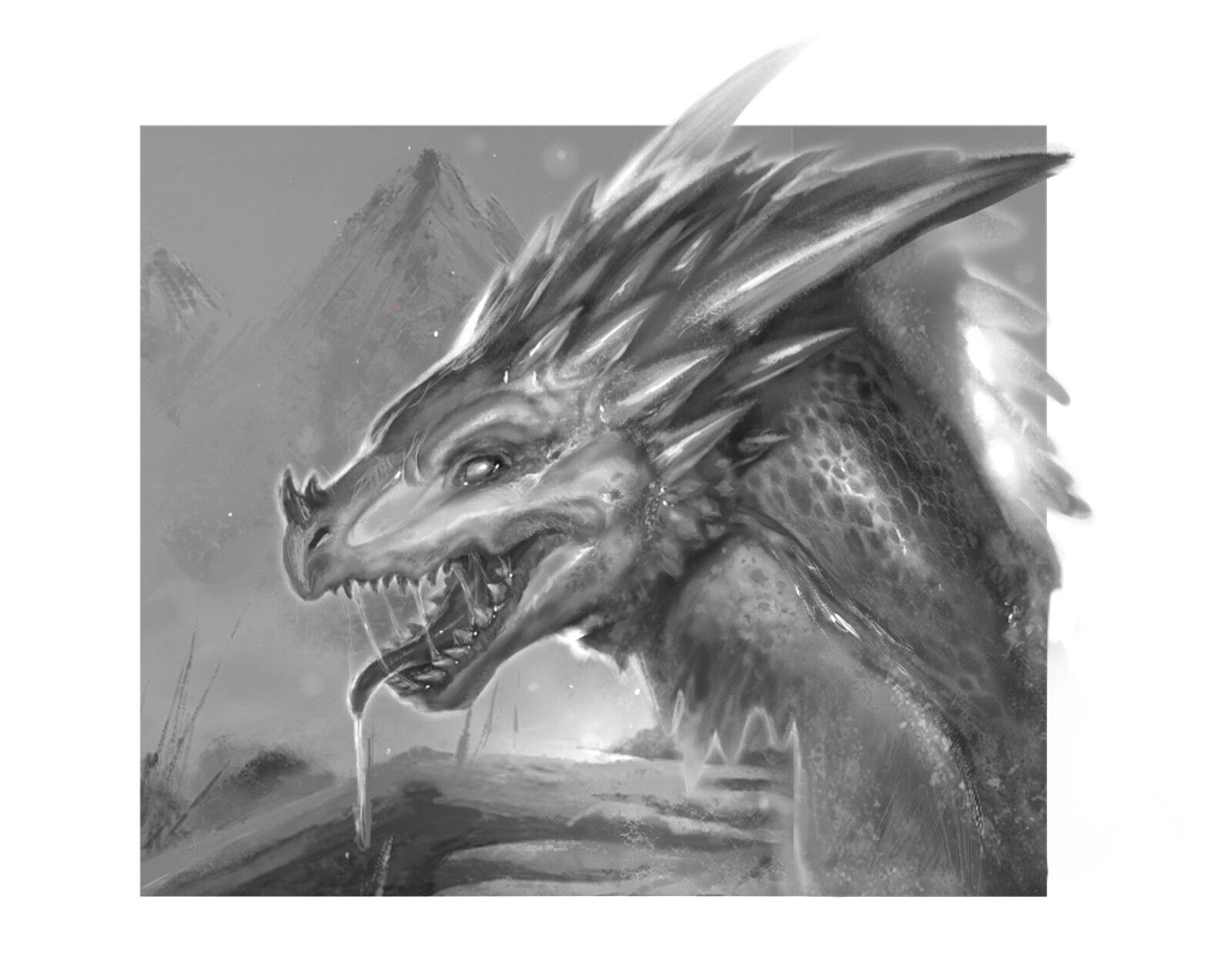 ArtStation - Dragon Greyscale Collection (Creature Concept Painting | 2017)