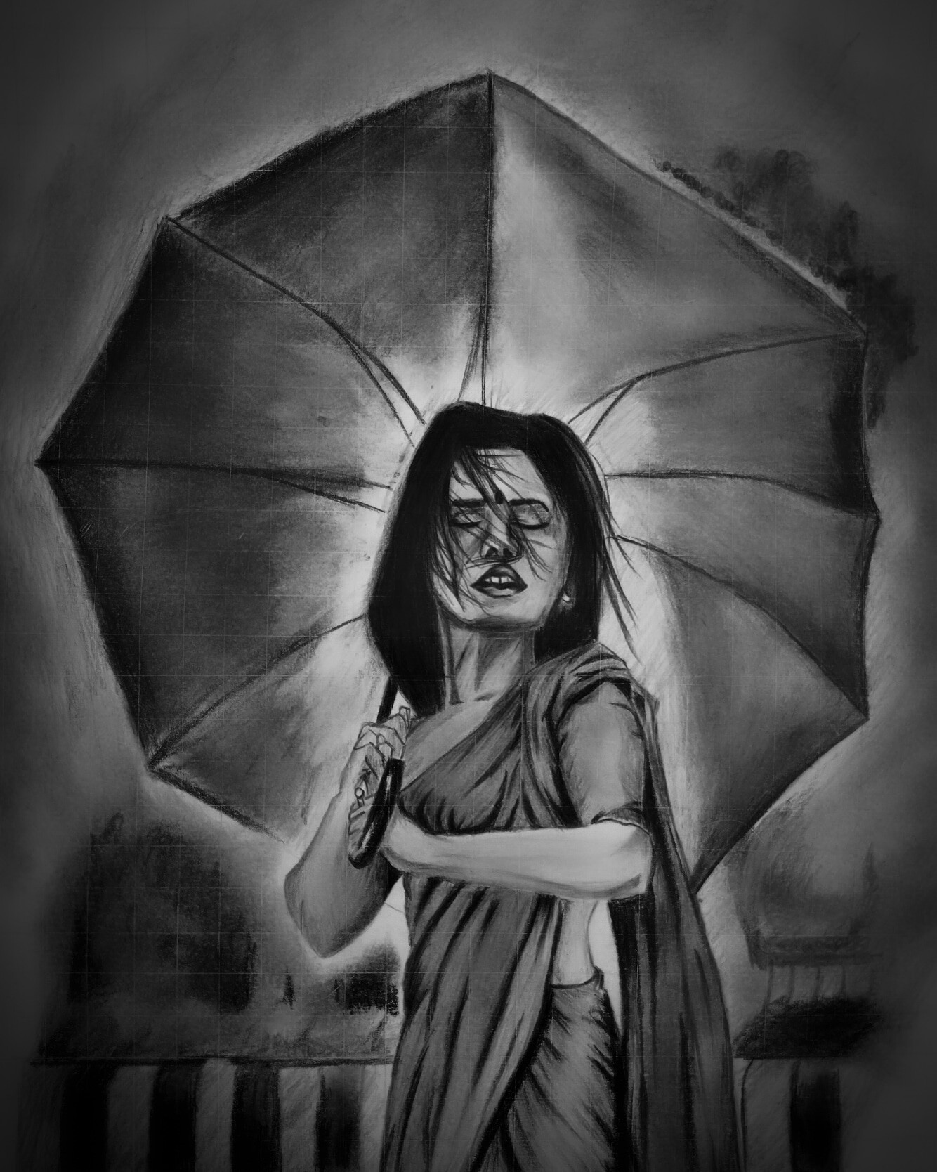 ArtStation - indian beauty in rain