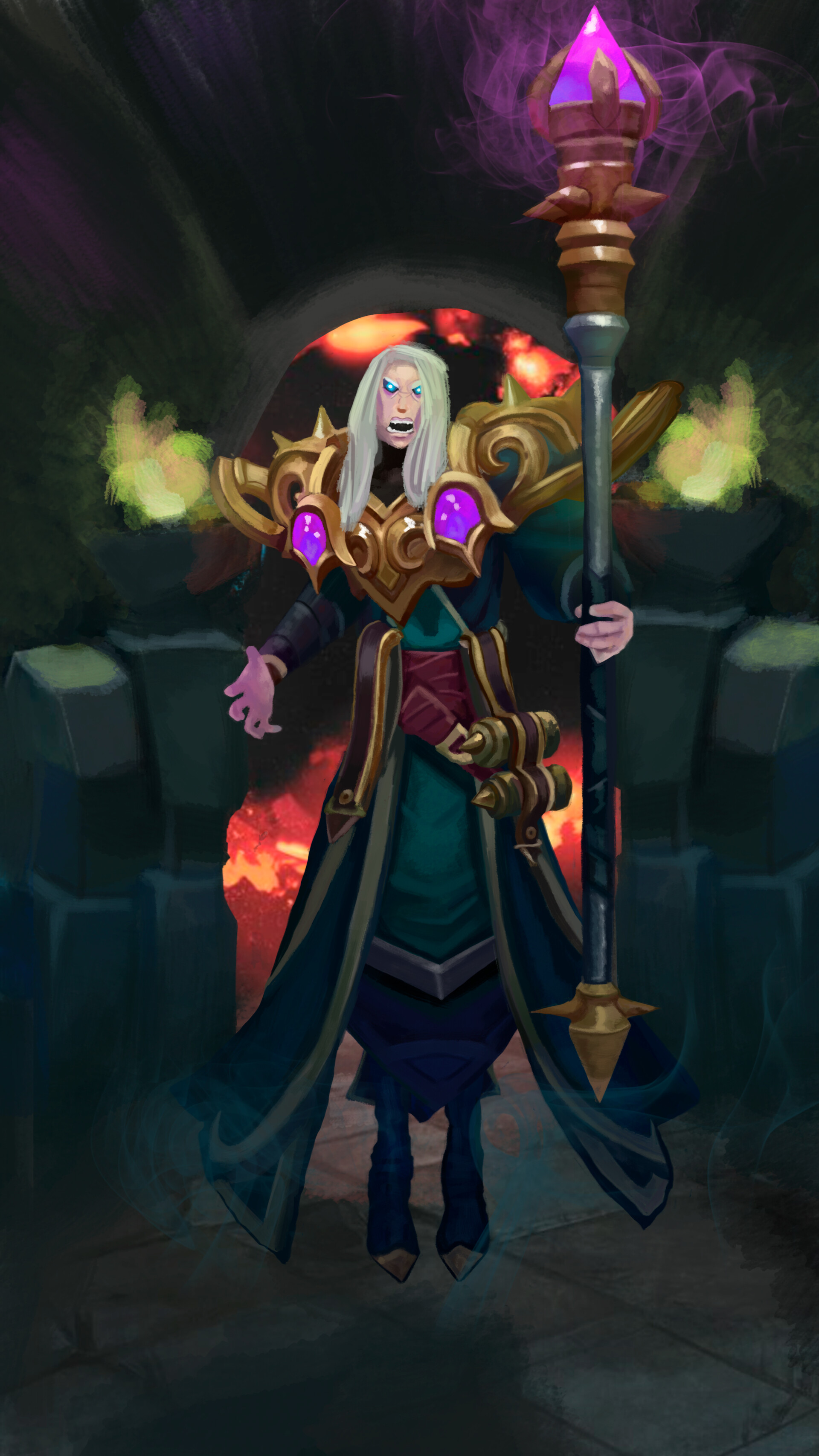 ArtStation - Karthus Hell Gates - League of Legends SplashArt