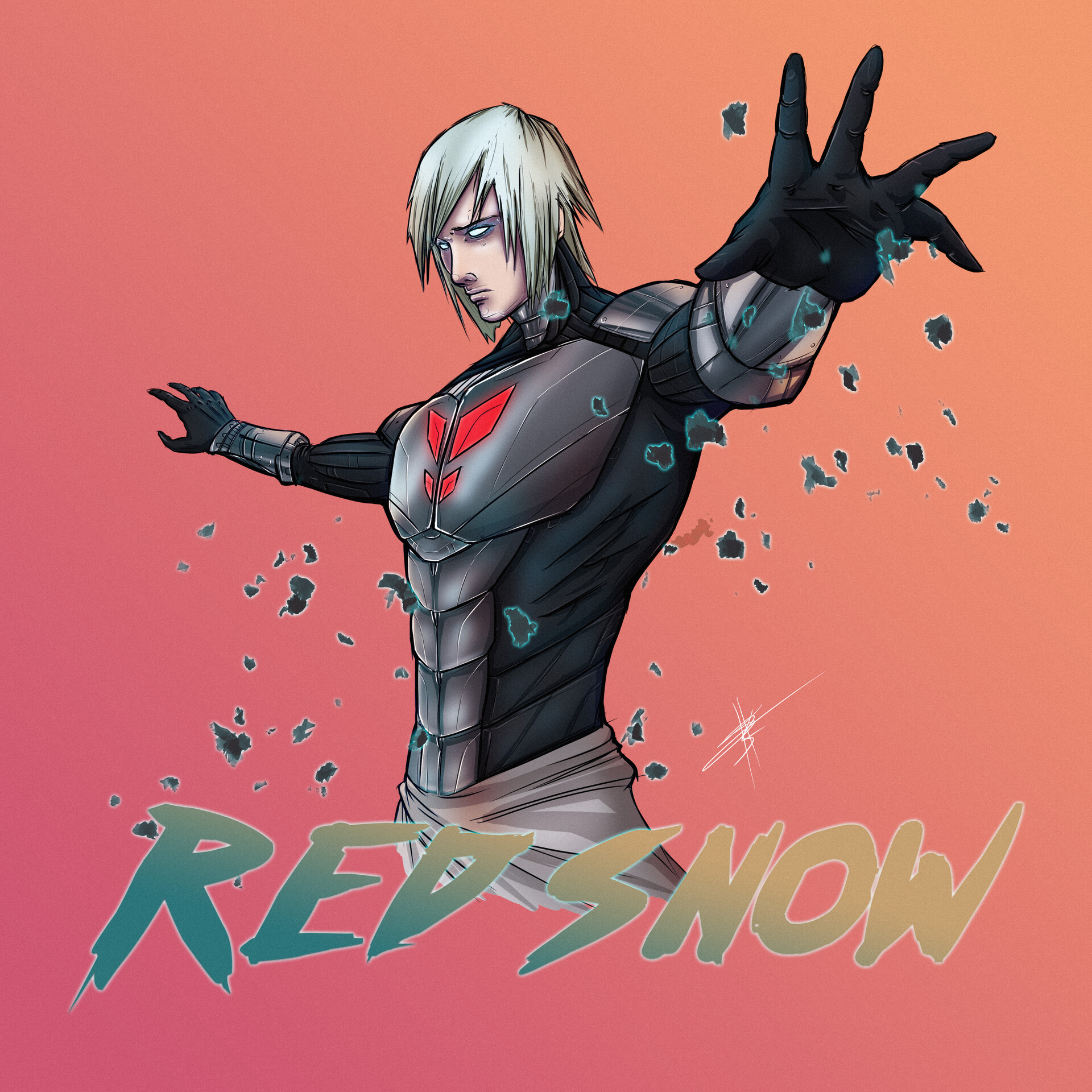 ArtStation - "Red Snow" Original Superhero Illustration by me