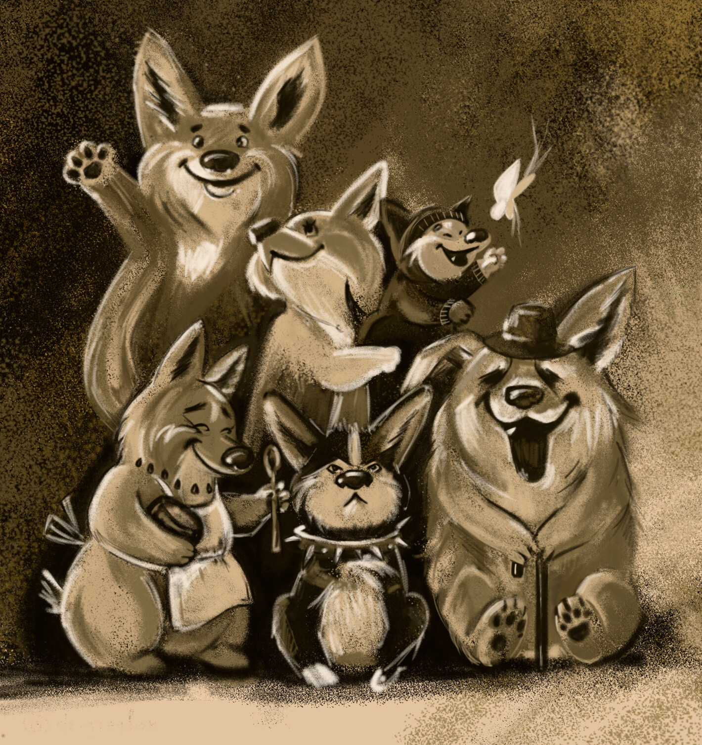 ArtStation - Corgi family