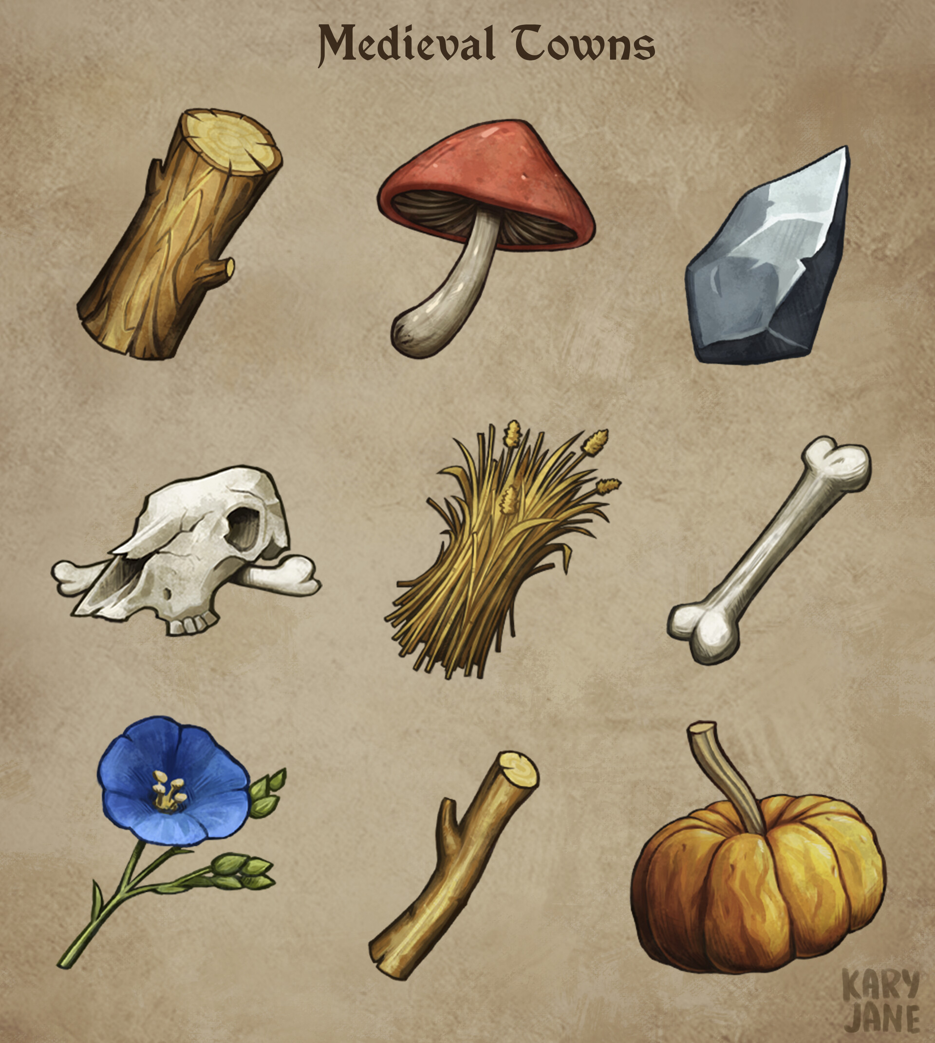 Kary Jane - Game Icons / UI / Assets