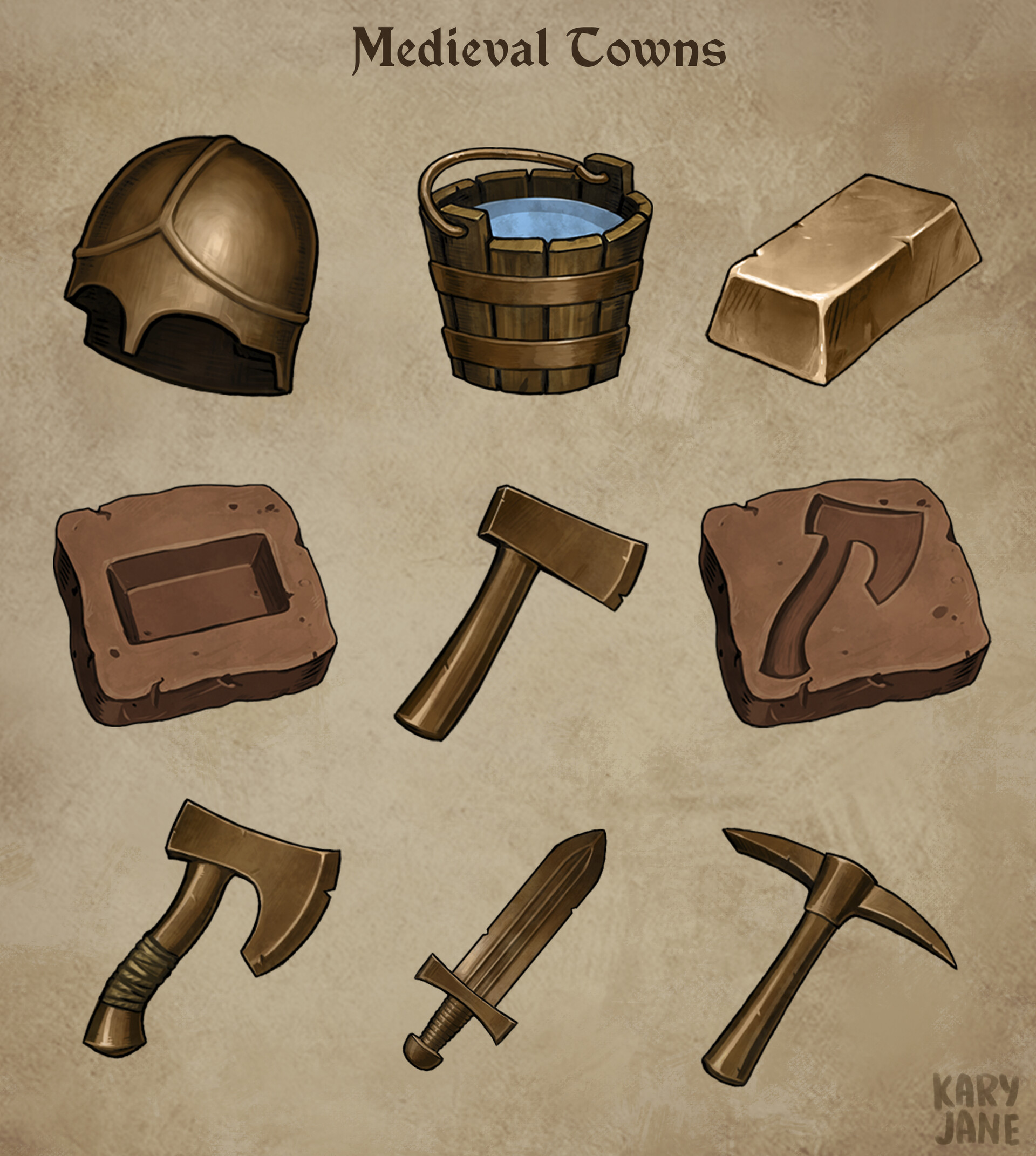 Kary Jane - Game Icons / UI / Assets
