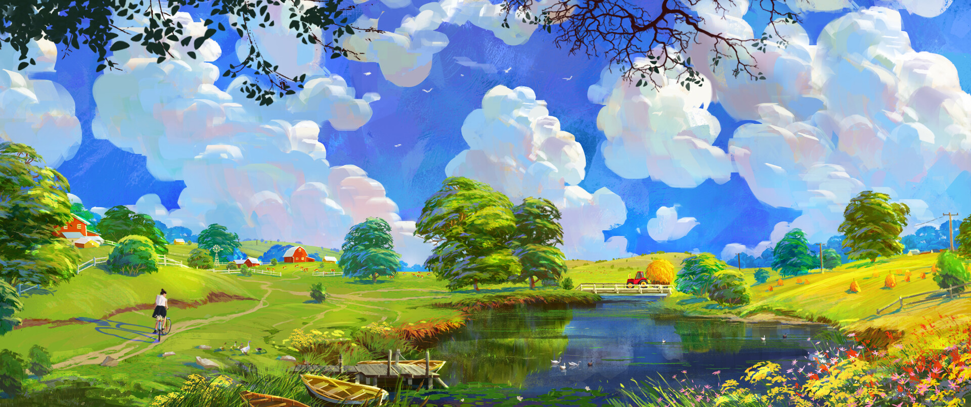 ArtStation - Summer field concept