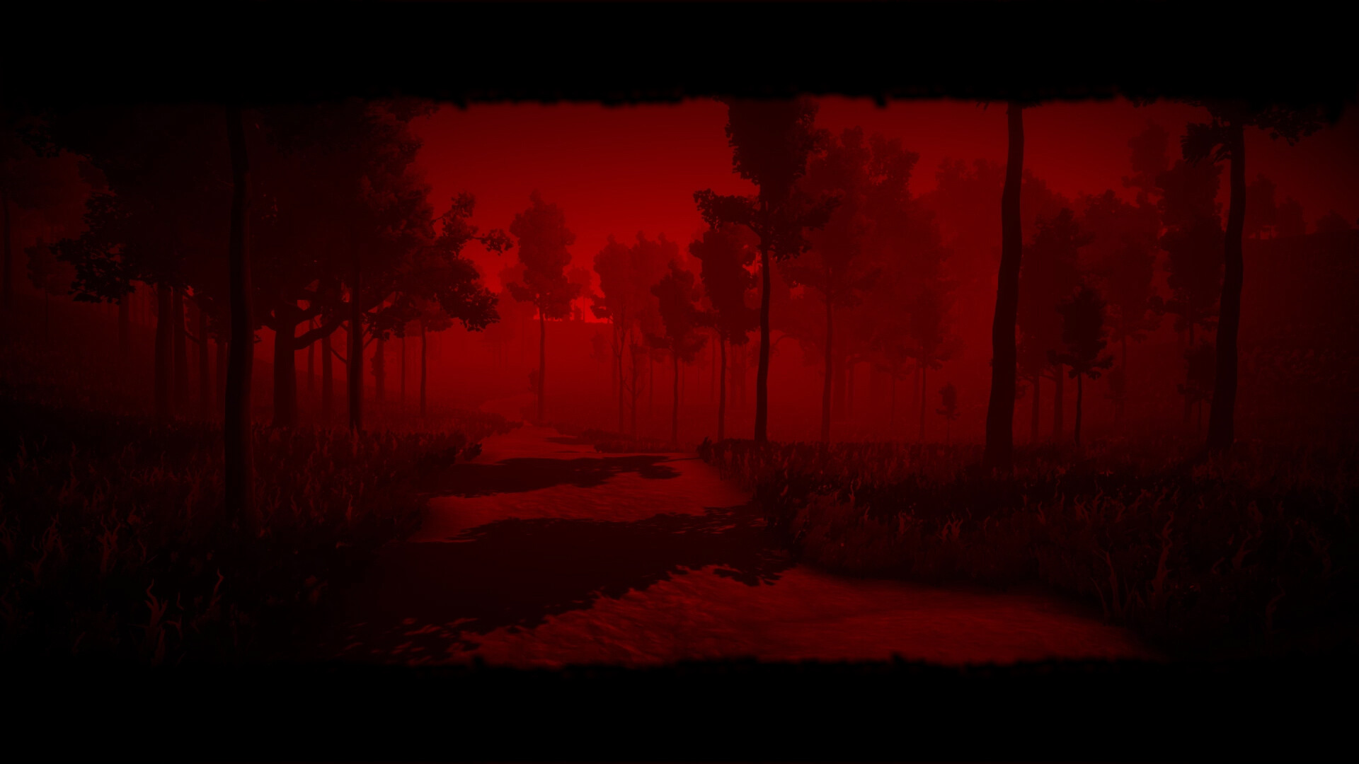 Hd Red Forest Wallpaper