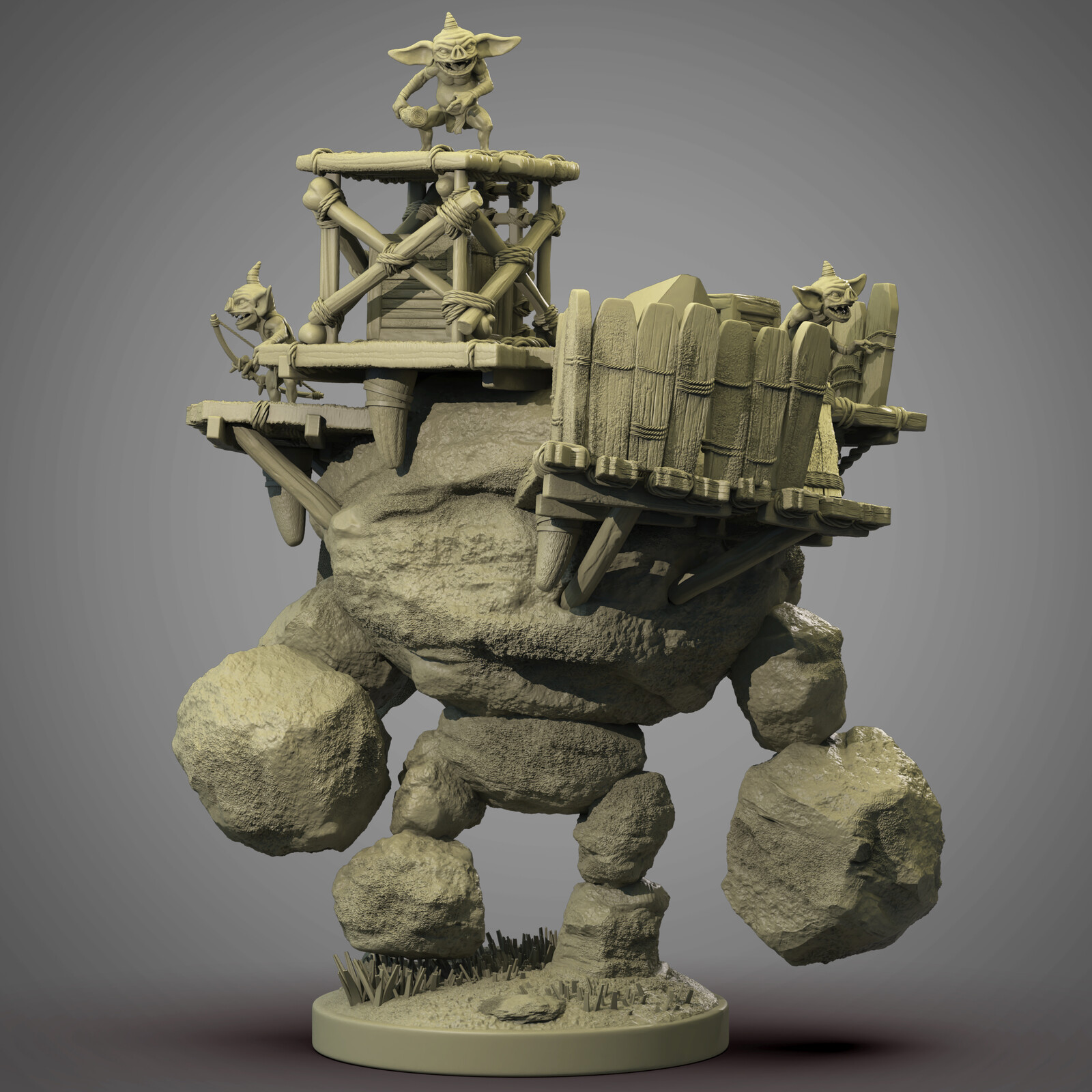 Ian Robinson - Bokoblin Stone Talus Fortress Statue (Fan Art)