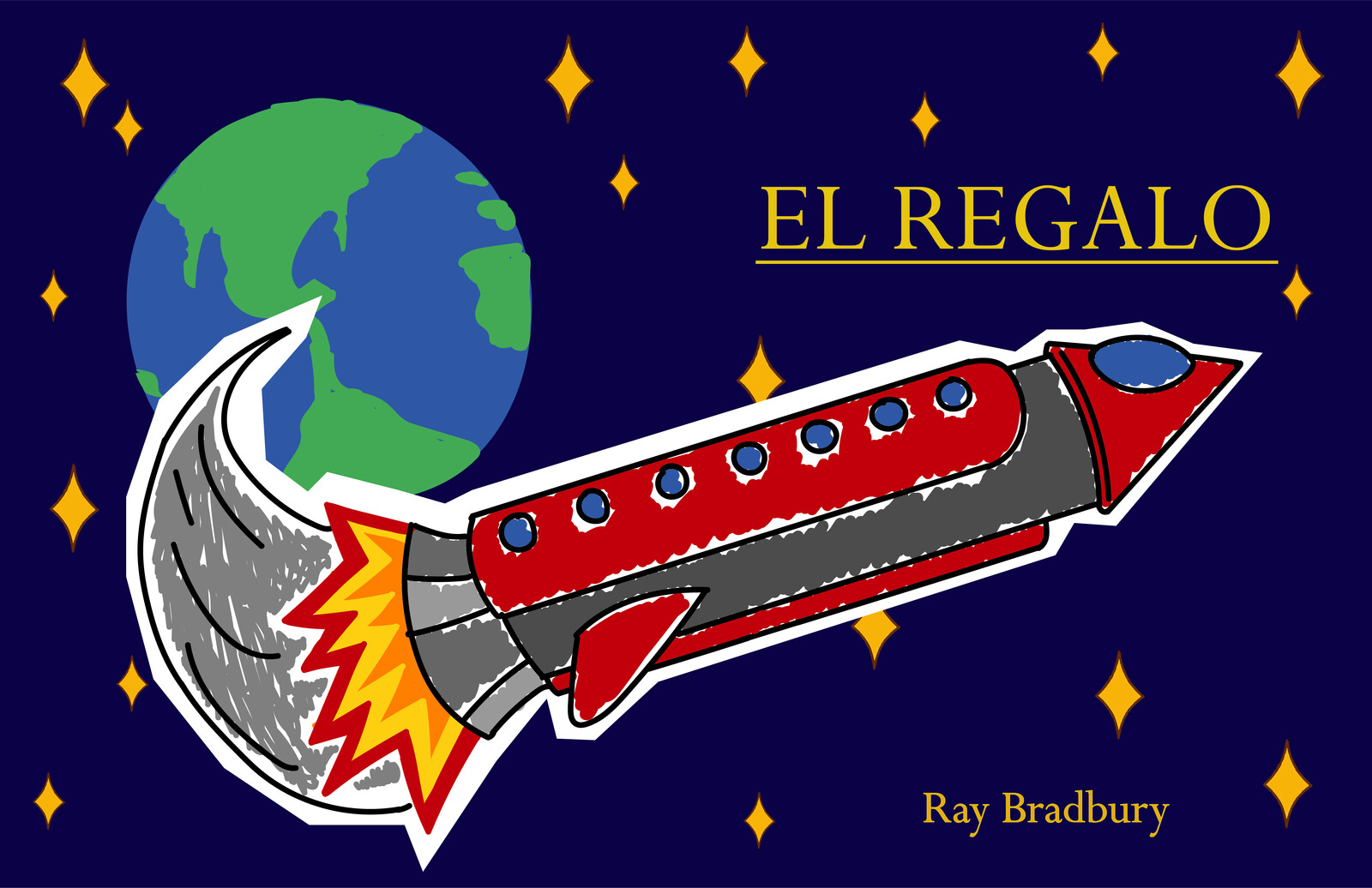 Erick Fabian CM - ILUSTRACIONES Y PORTADAS DEL CUENTO INFANTIL ¨EL REGALO¨ DE RAY BRADBURY