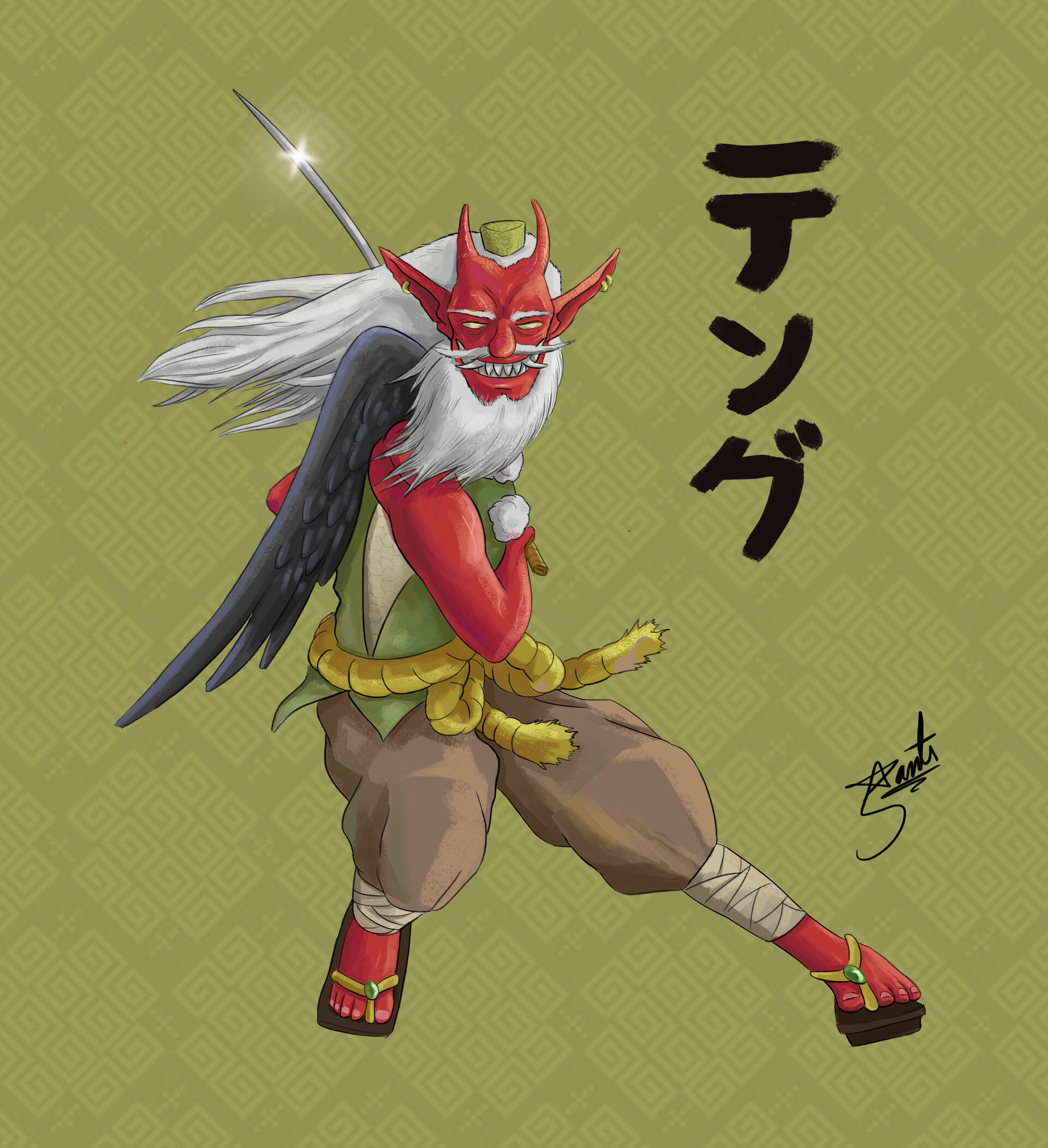 Sants - Tengu, The samurai yokai