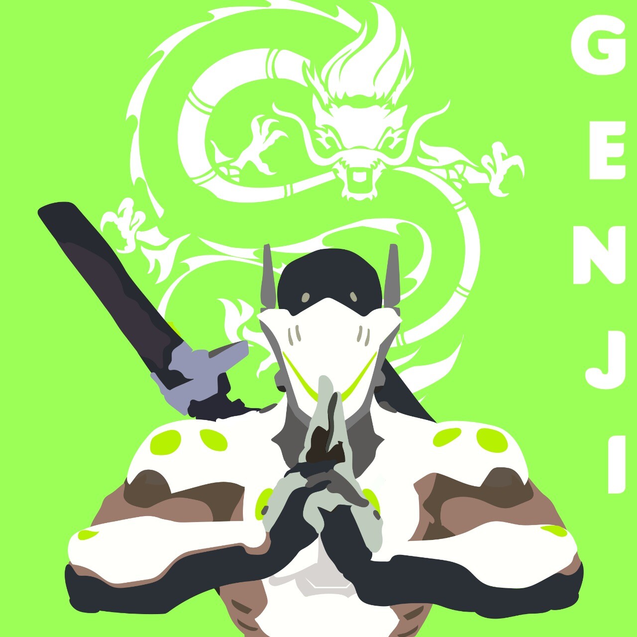 ArtStation - Genji Minimalist Fan Art