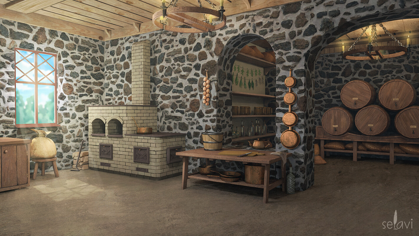 ArtStation - Castle kitchen